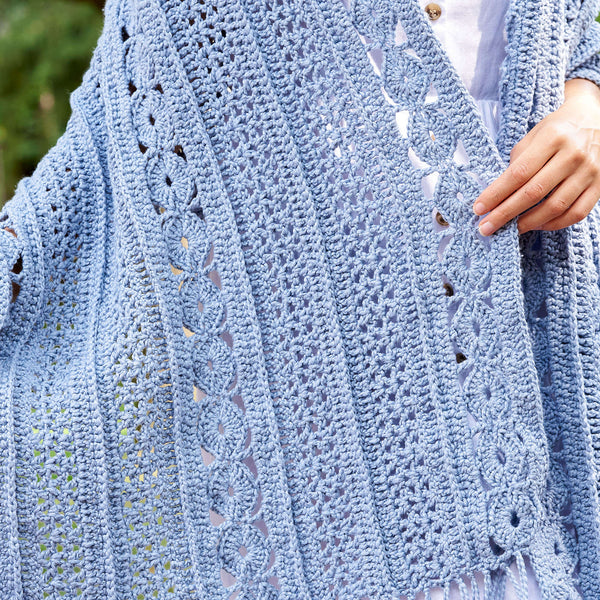 Free Caron Circle Line Shawl Crochet Pattern | Yarnspirations