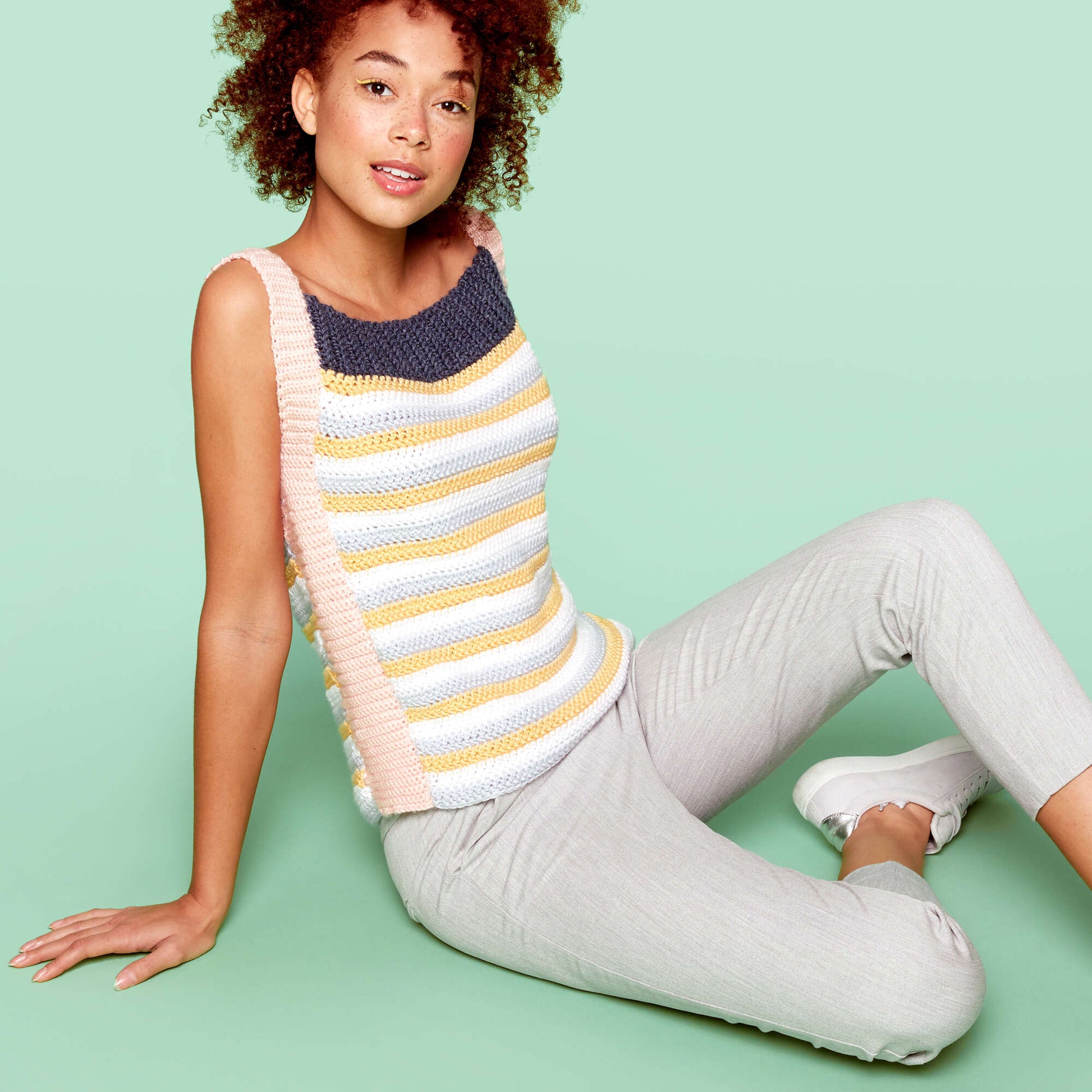 Free Easy Caron X Pantone Sporty Tank Top Crochet Pattern | Yarnspirations