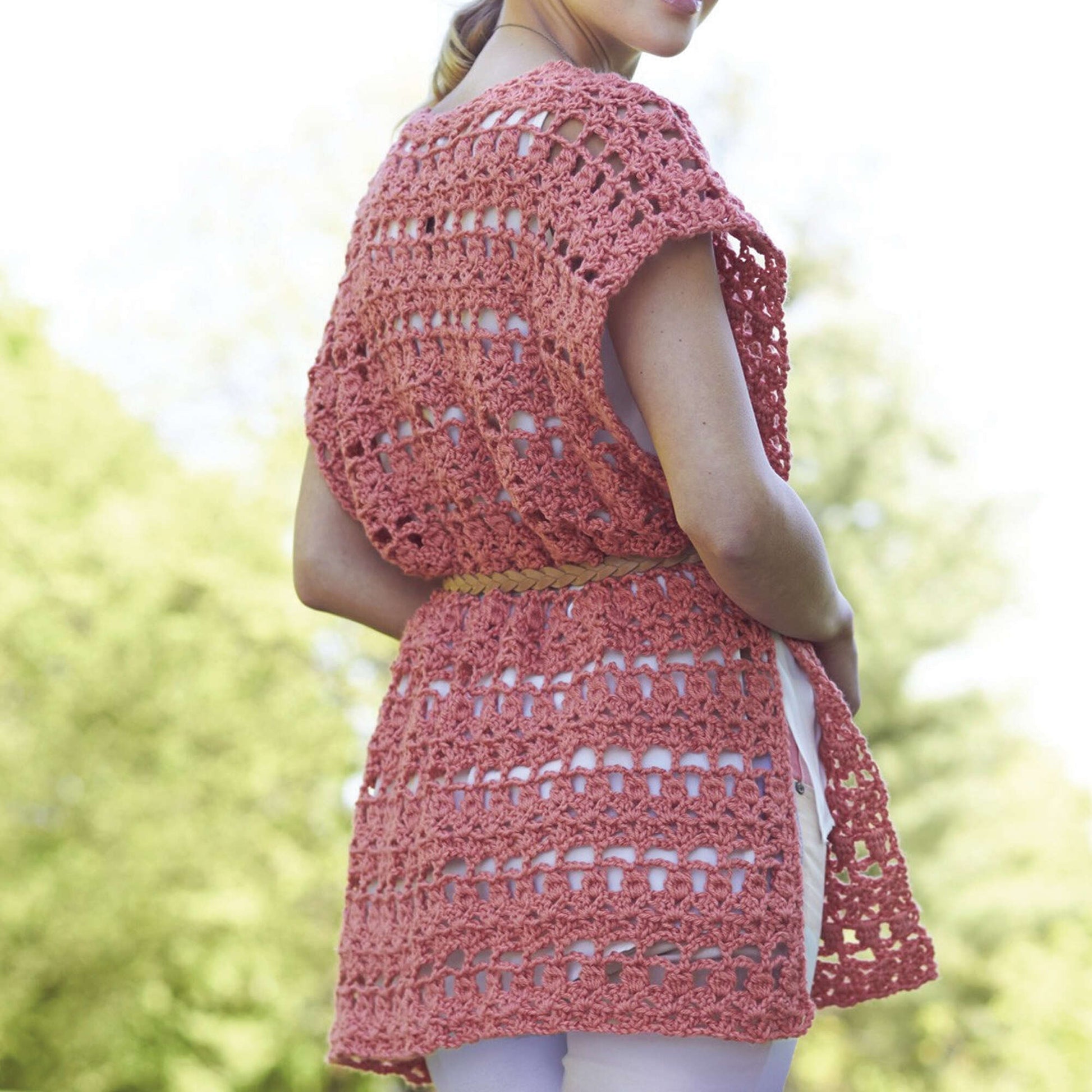 Free Caron Short Ruana Crochet Pattern | Yarnspirations