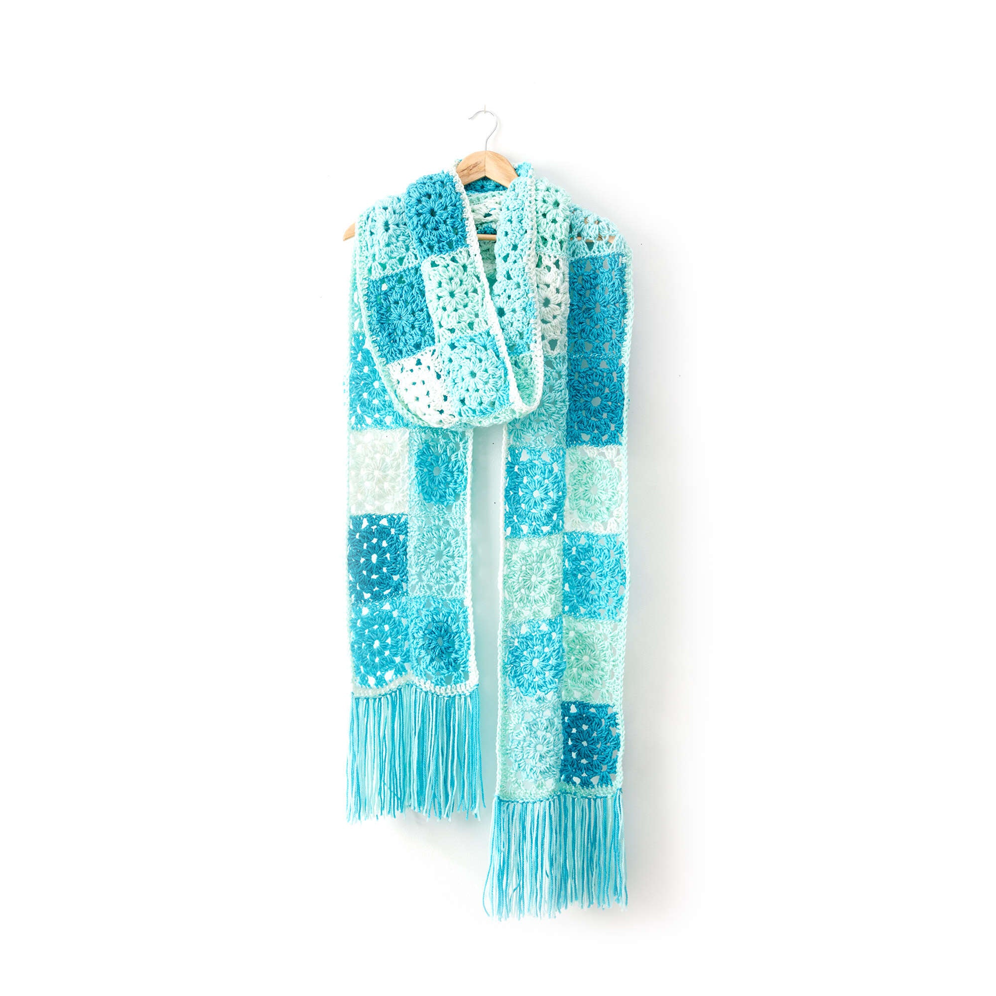 Free Easy Caron Patchwork Super Scarf Crochet Pattern | Yarnspirations