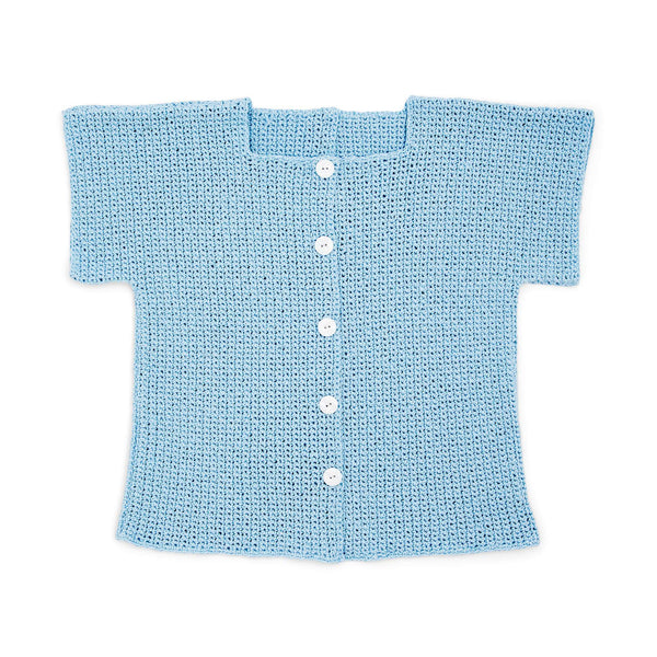 Free Easy Caron Button Up Top Crochet Pattern | Yarnspirations