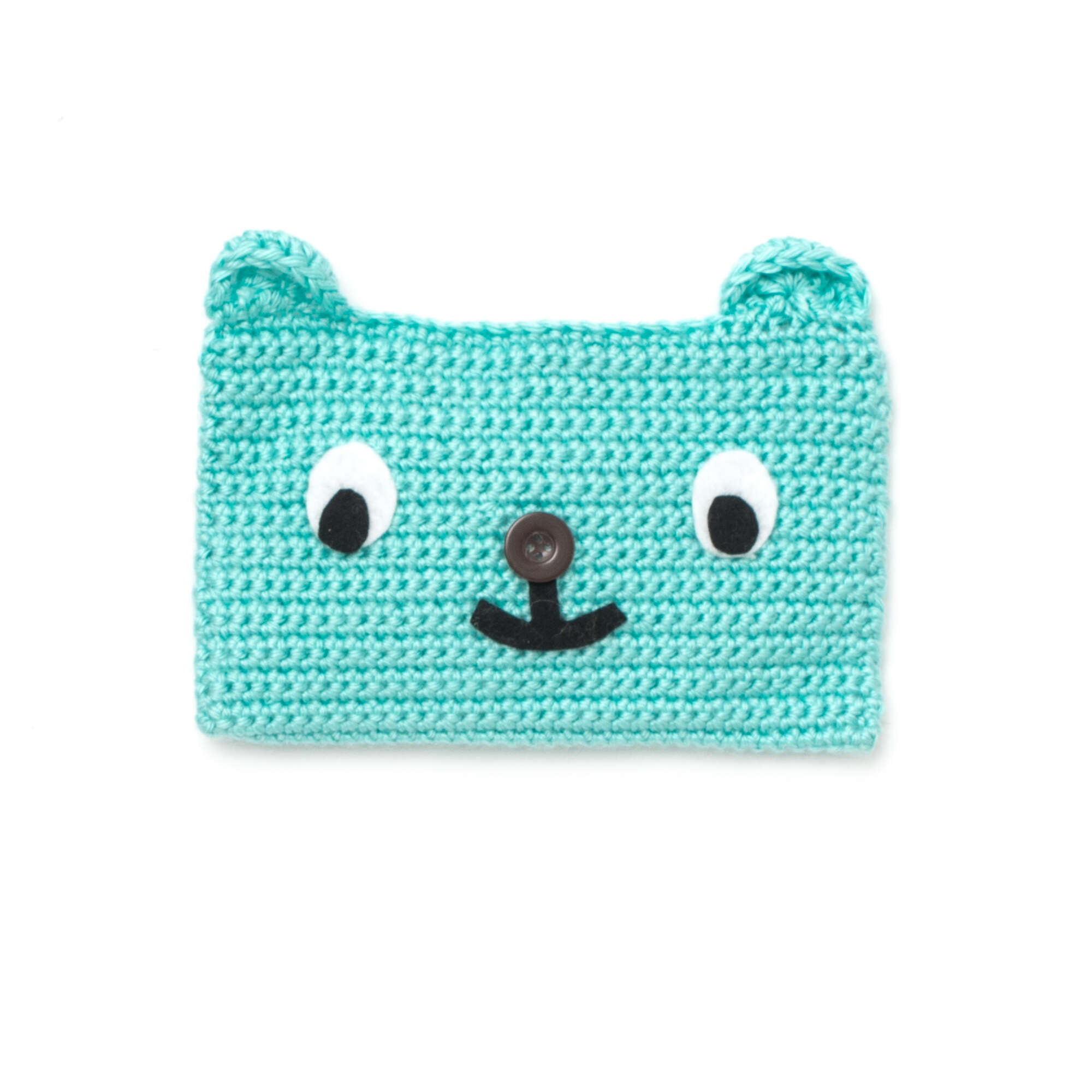 Free Beginner Caron Grin & Bear It Case Crochet Pattern | Yarnspirations