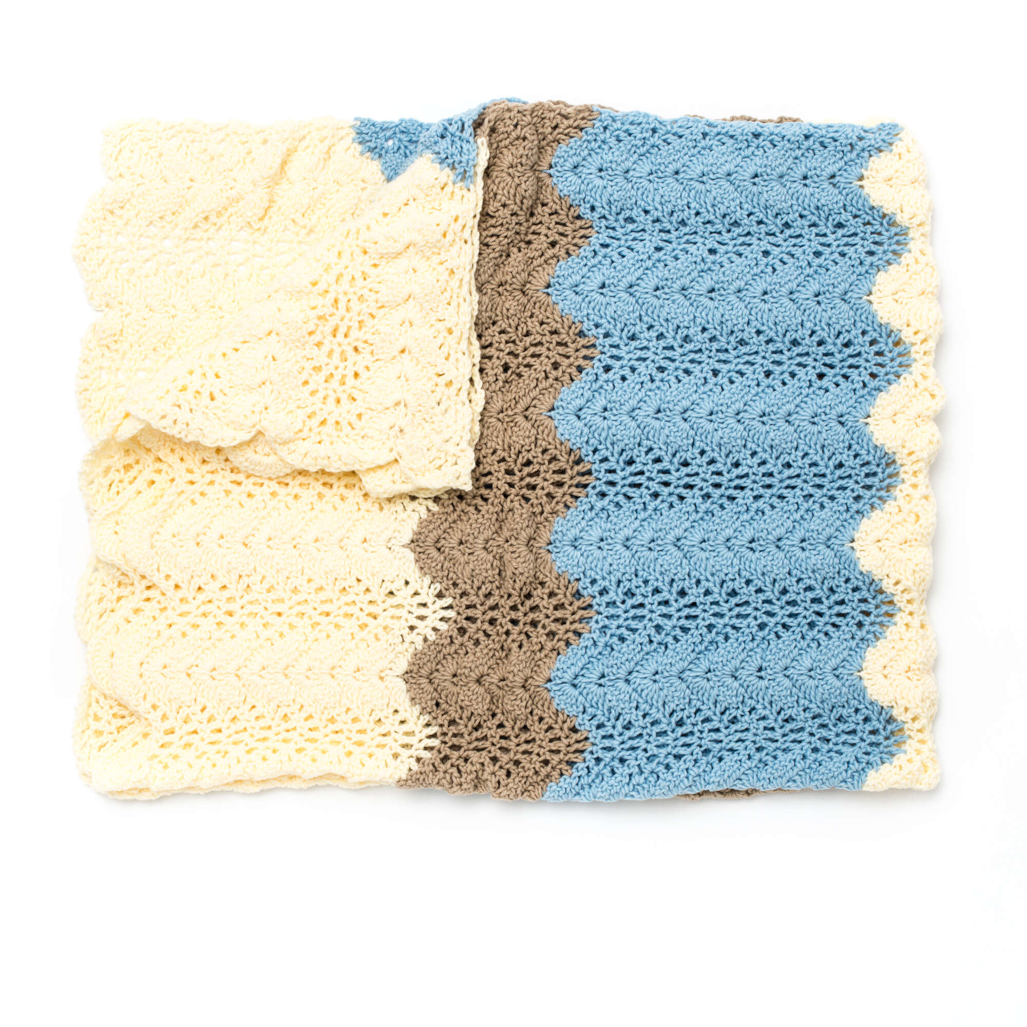 Free Easy Caron Seaside Ripple Afghan Crochet Pattern | Yarnspirations