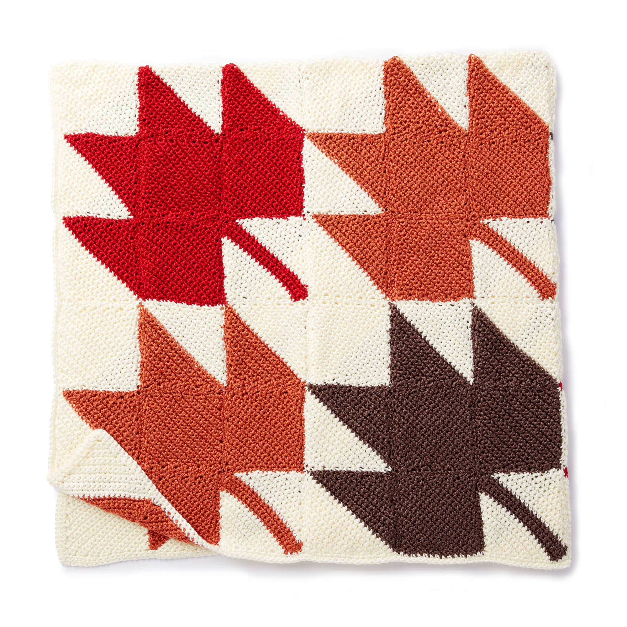 Free Easy Caron Autumn Leaves Afghan Crochet Pattern | Yarnspirations