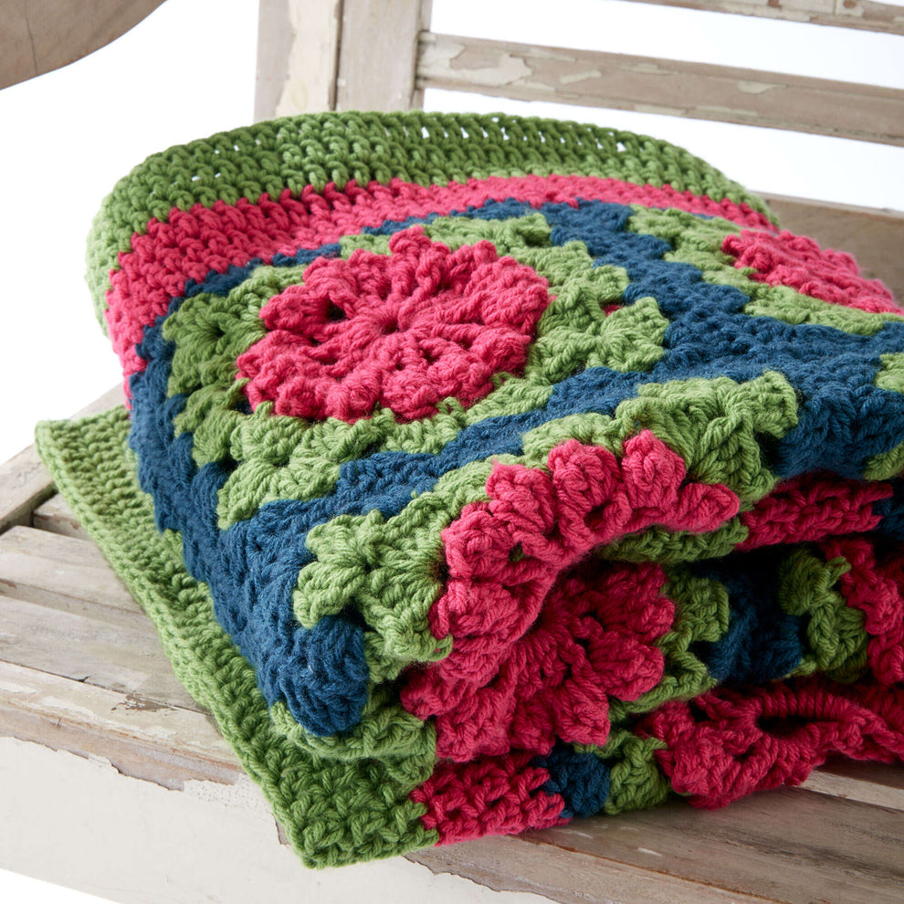 Caron Petal Pops Crochet Blanket Pattern | Yarnspirations