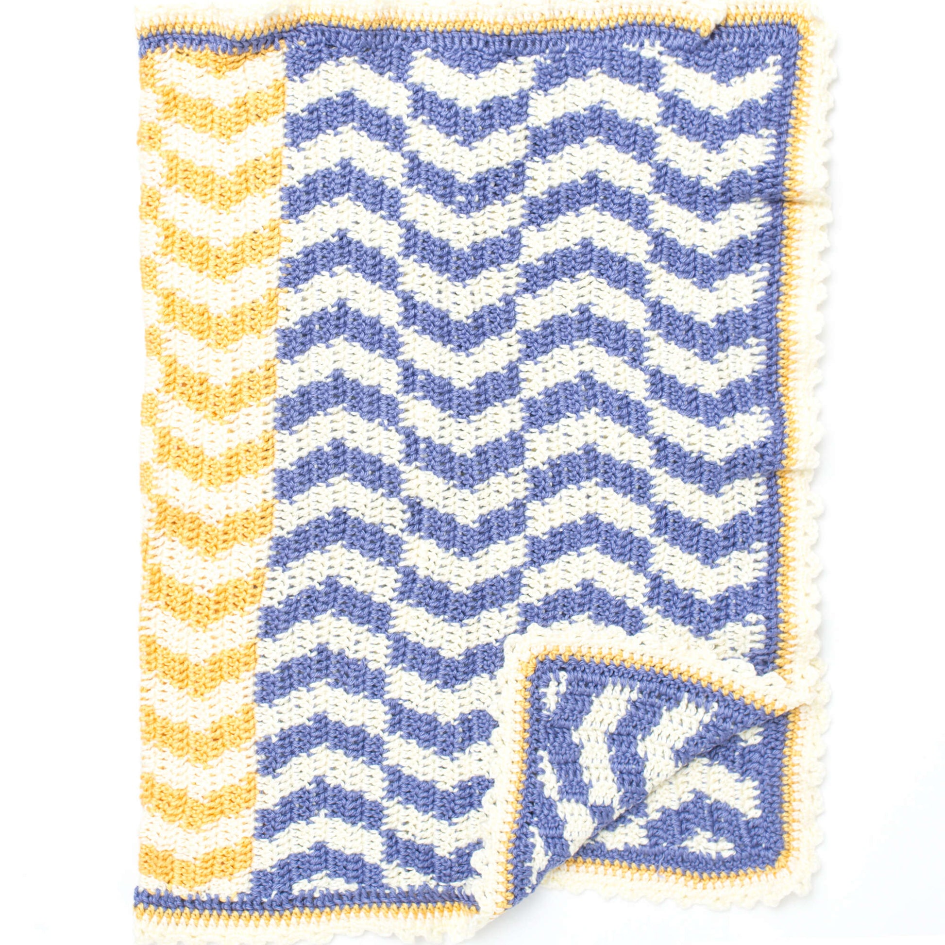 Free Caron Which Way Is Up Crochet Baby Blanket Pattern | Yarnspirations