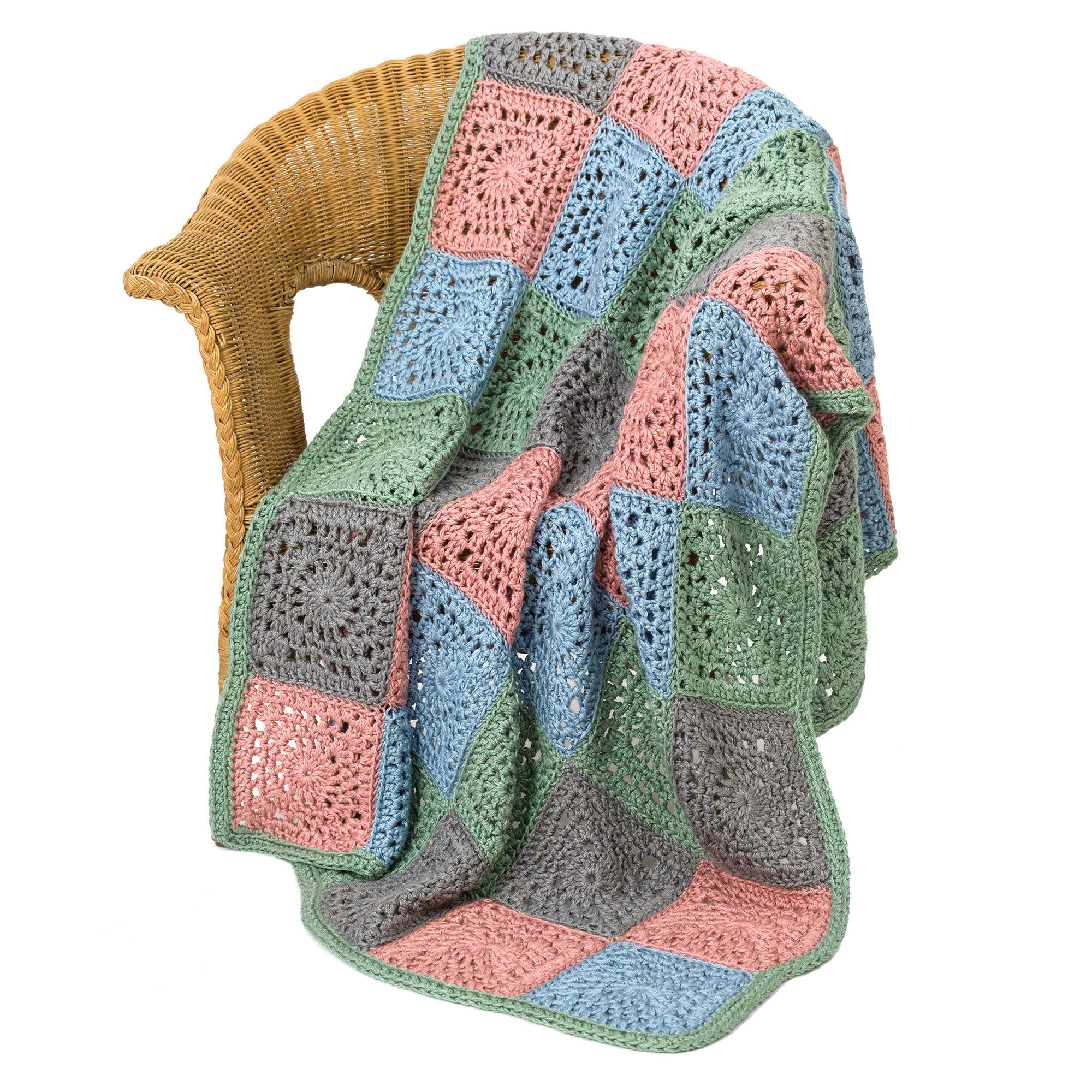 Free Easy Caron Random Squares Throw Crochet Pattern | Yarnspirations