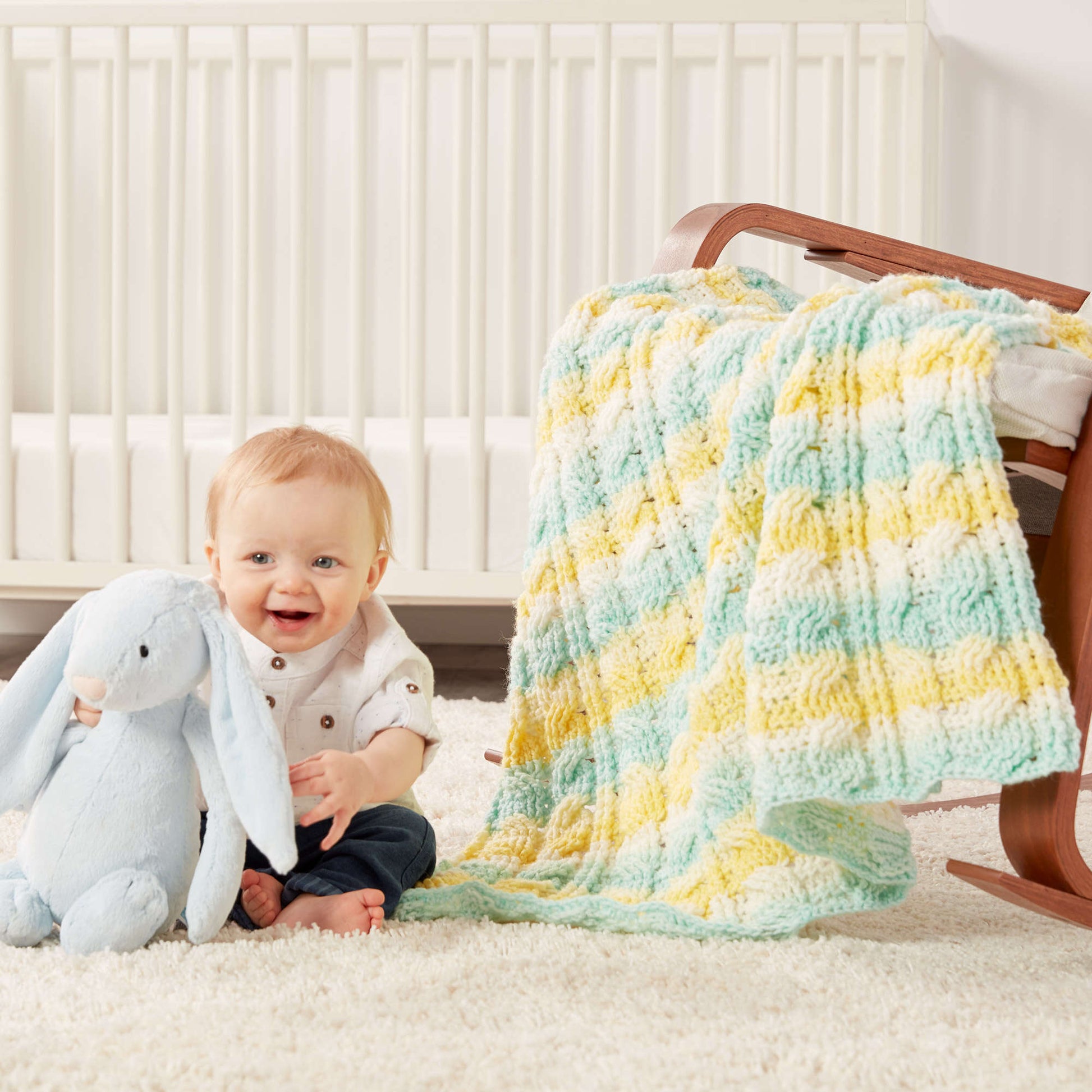 Free Caron Citrus Cables Baby Blanket Crochet Pattern | Yarnspirations