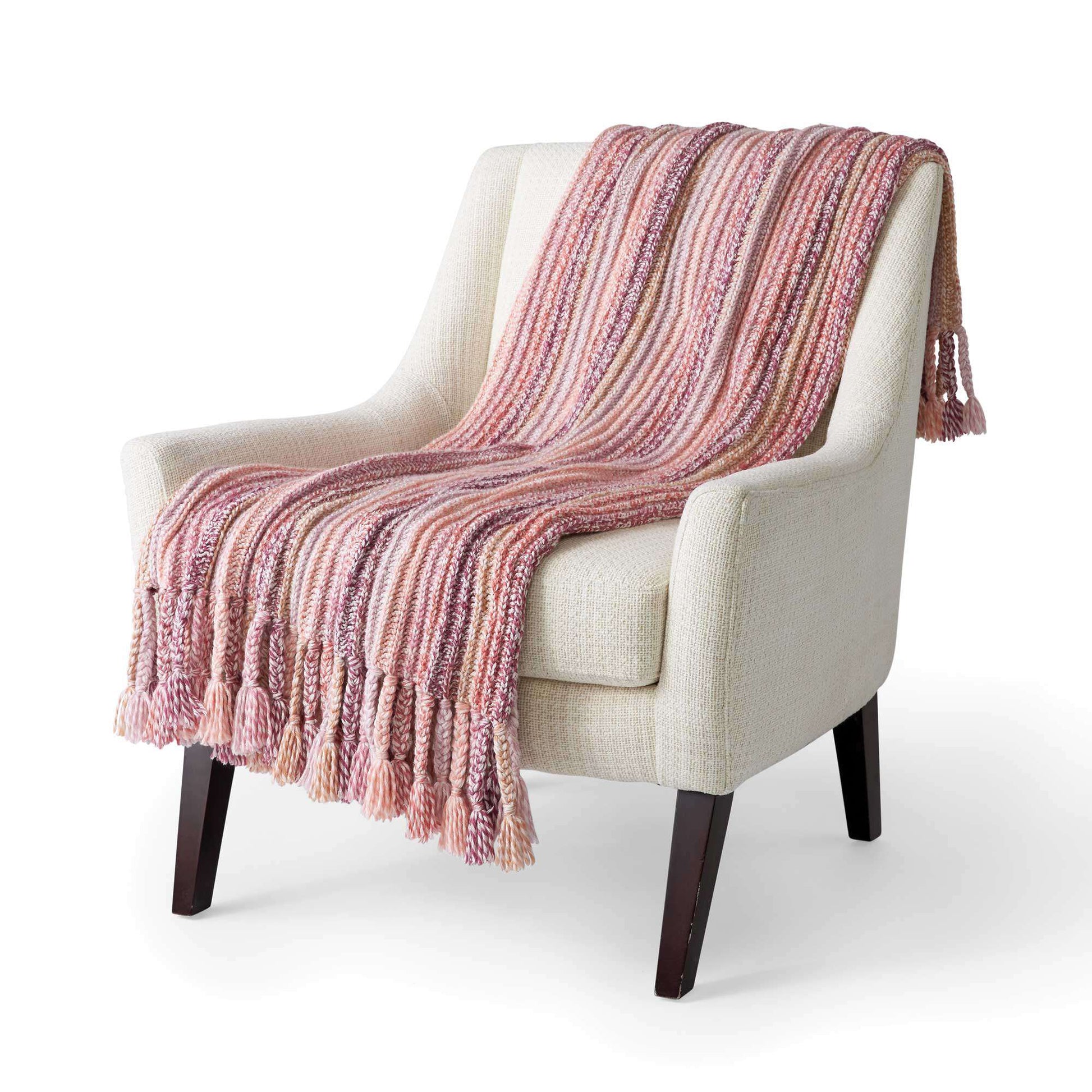 Free Easy Caron Simple Lines Throw Crochet Pattern | Yarnspirations