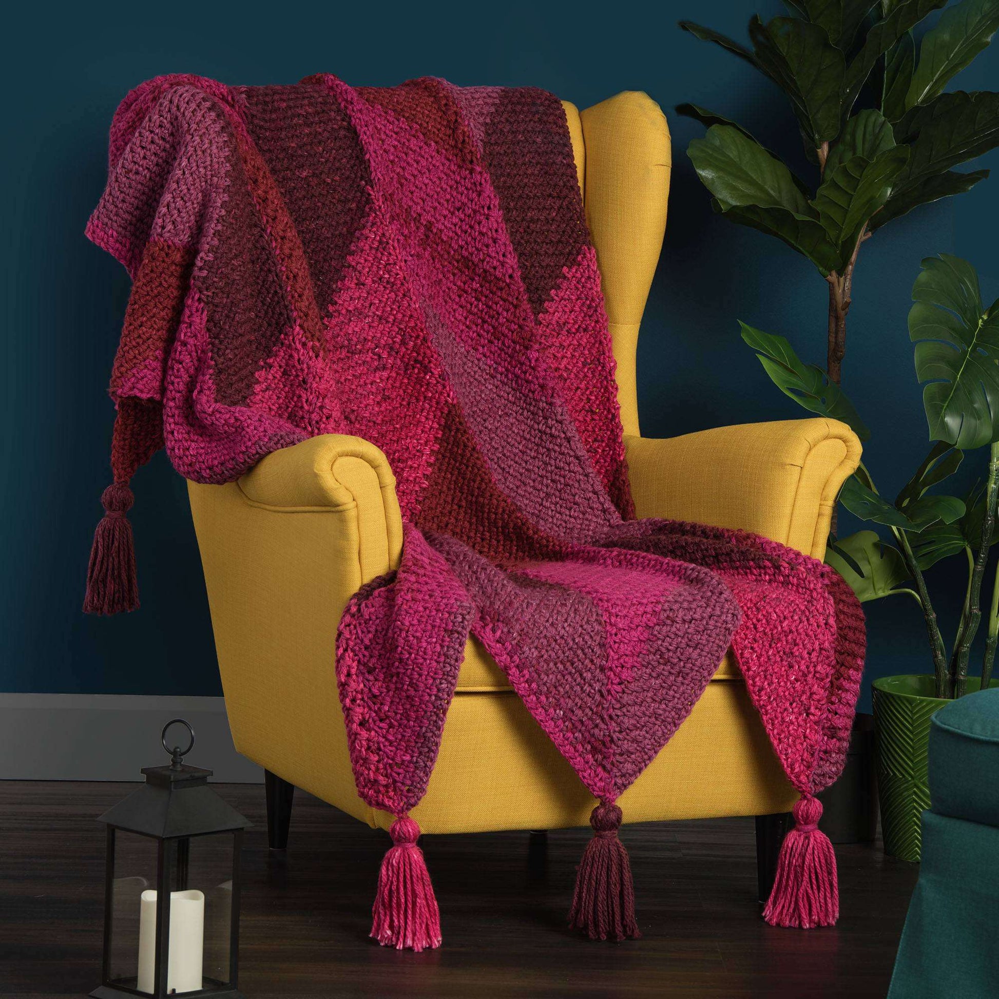 Free Easy Caron Anniversary Cakes Chevron Stripes Blanket Crochet ...