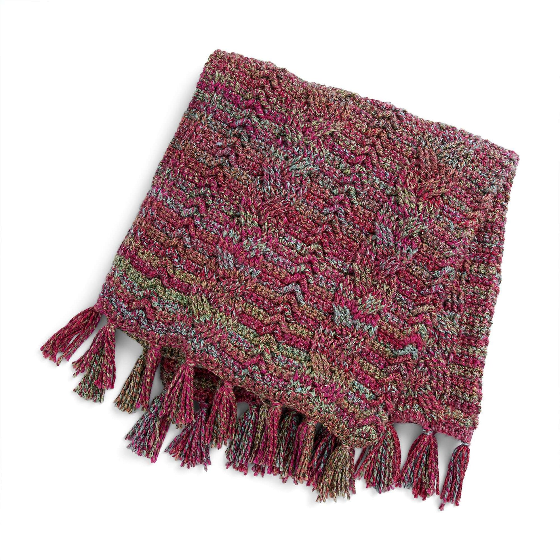 Free Caron Woven Cable Throw Crochet Pattern | Yarnspirations