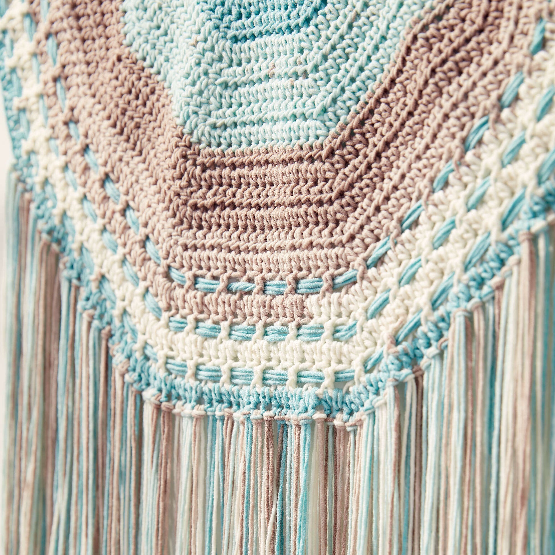 Free Easy Caron Half Moon Wall Hanging Crochet Pattern | Yarnspirations
