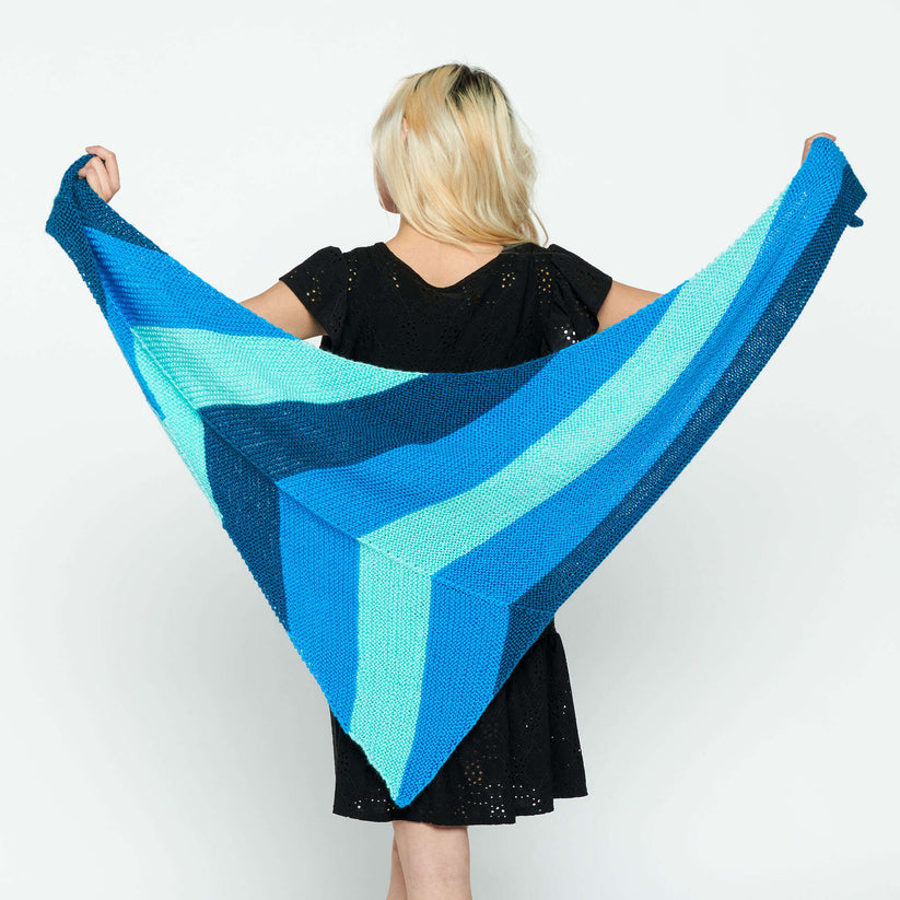 Free Caron Angled Stripes Shawl Knitting Pattern | Yarnspirations