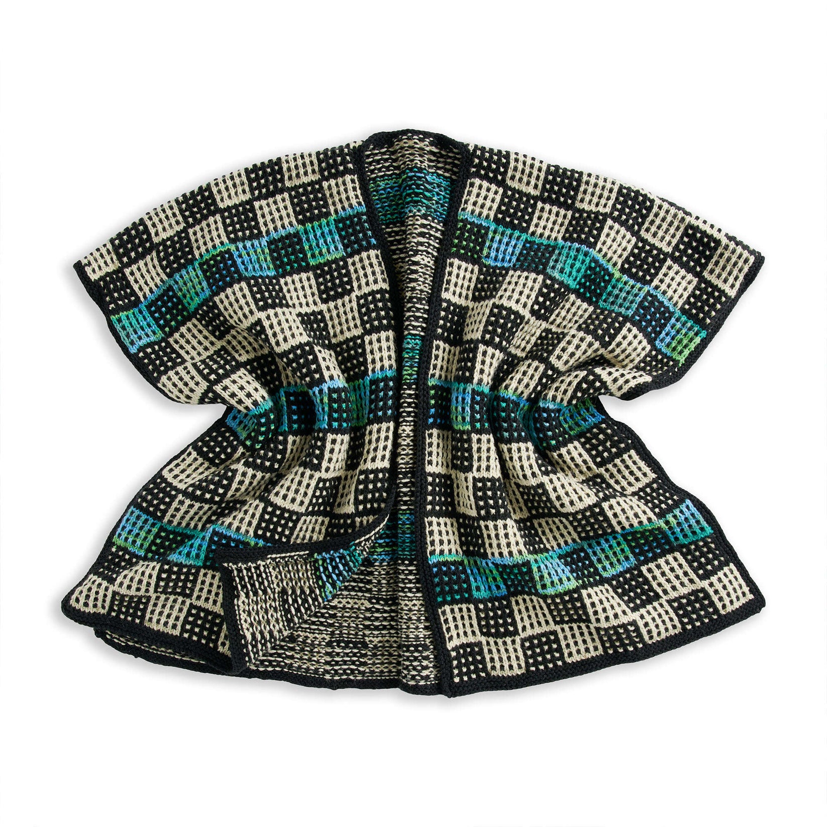 Caron Check Please Knit Ruana Pattern | Yarnspirations