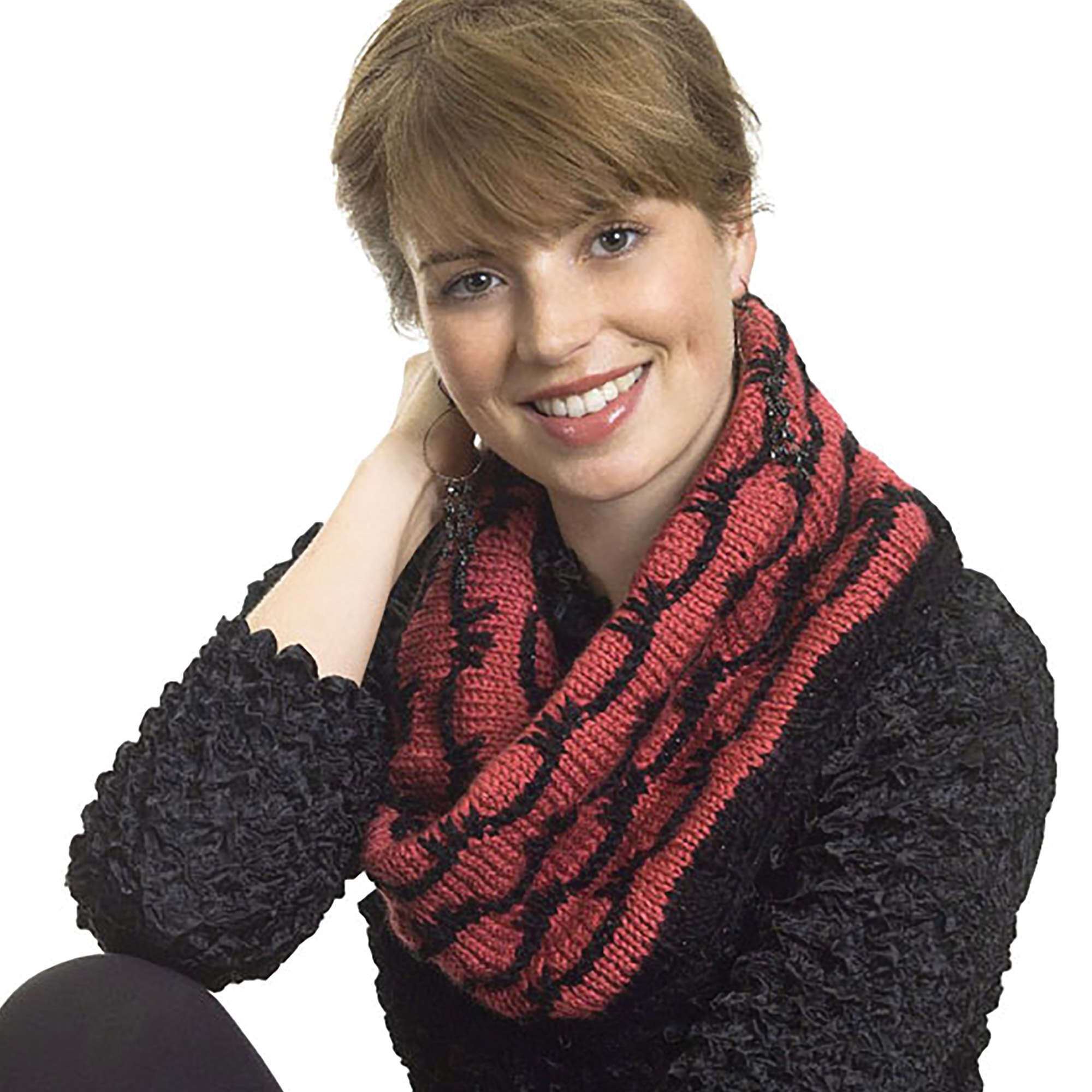 Free Intermediate Caron Glam Cowl Knit Pattern | Yarnspirations