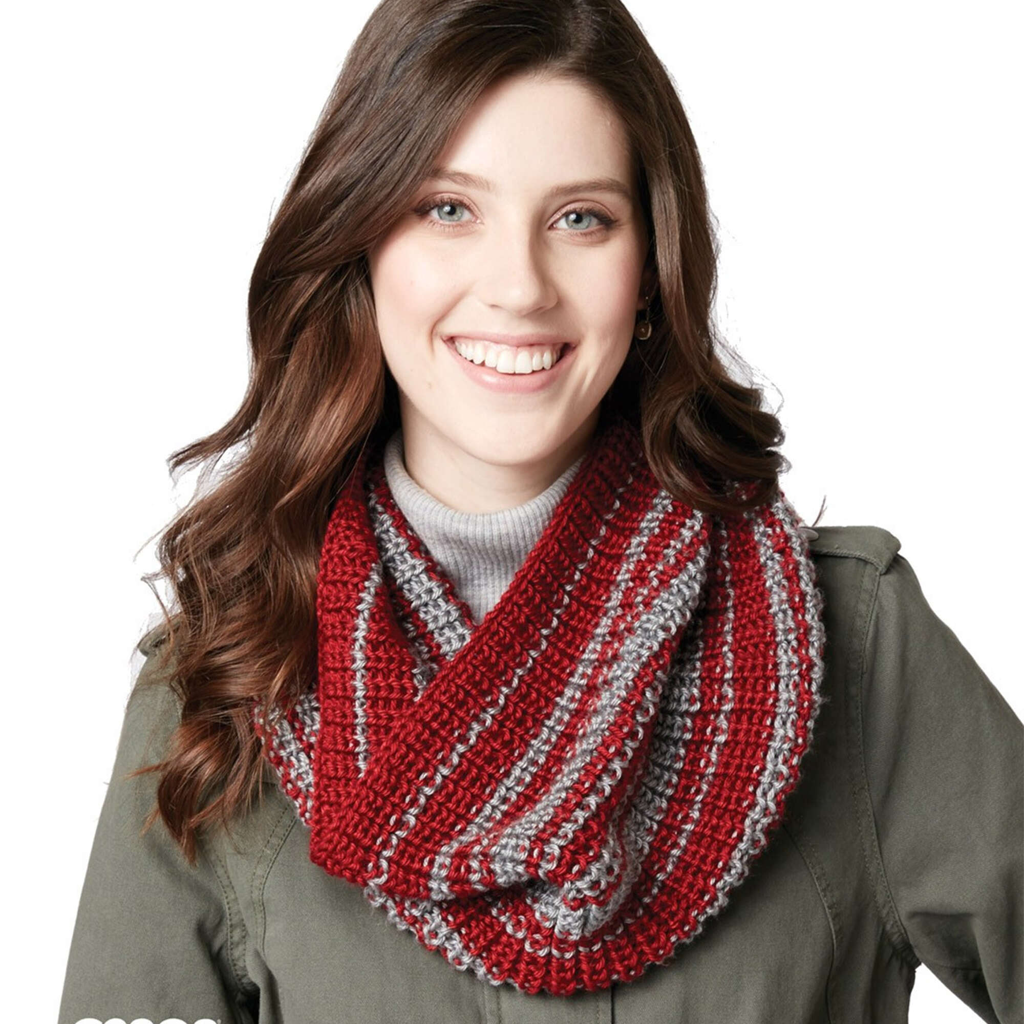 Free Easy Caron Shake It Up Striped Cowl Knitting Pattern | Yarnspirations