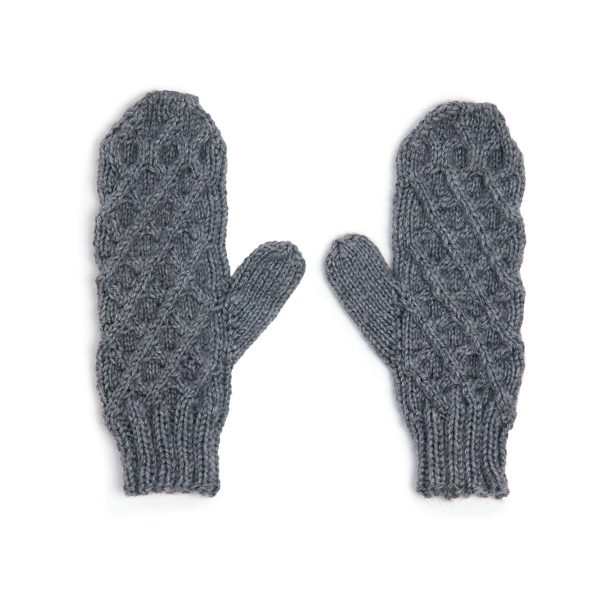 Free Caron Travelling Lines Mittens Knitting Pattern | Yarnspirations