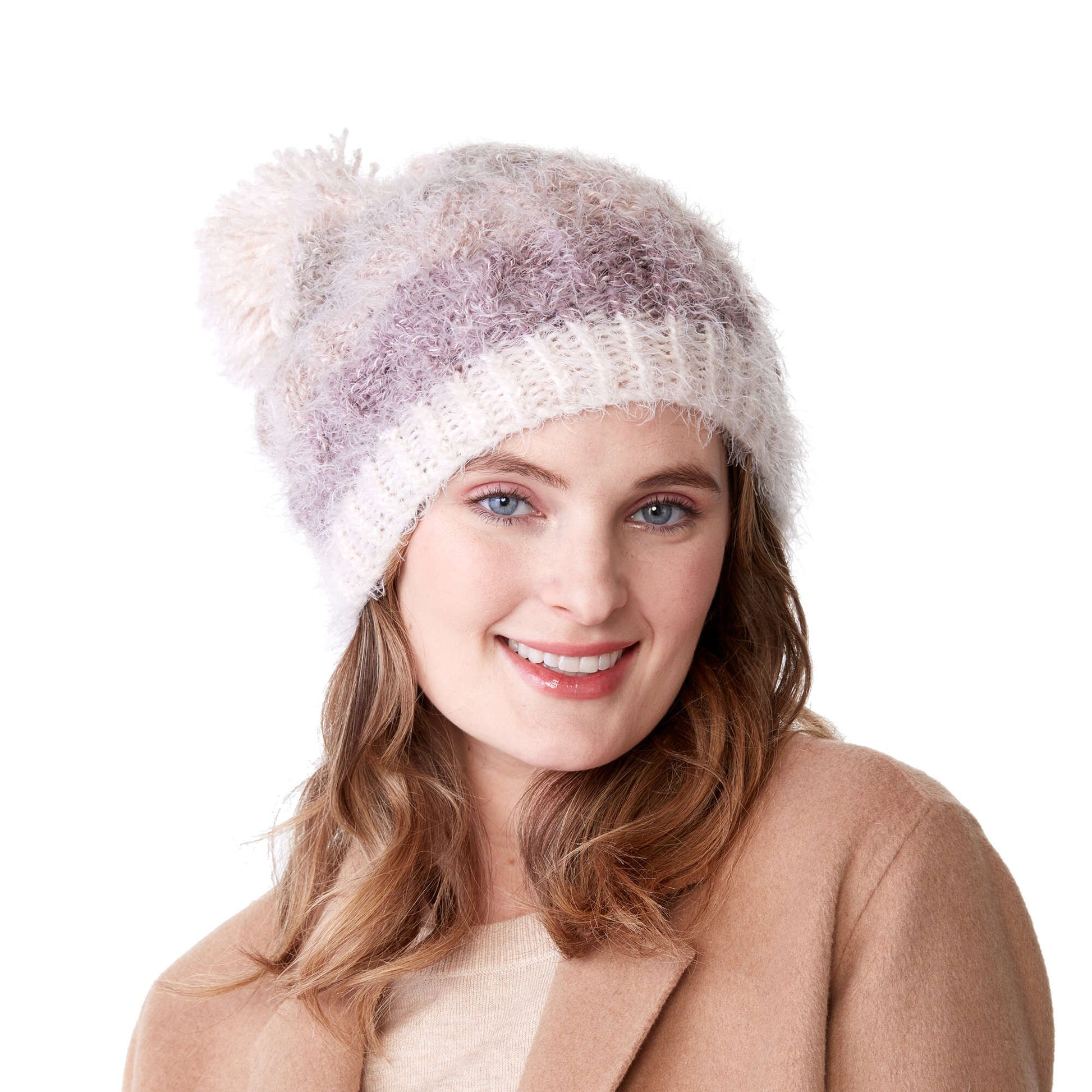 Free Caron Lucky Horseshoe Cable Hat Knitting Pattern | Yarnspirations