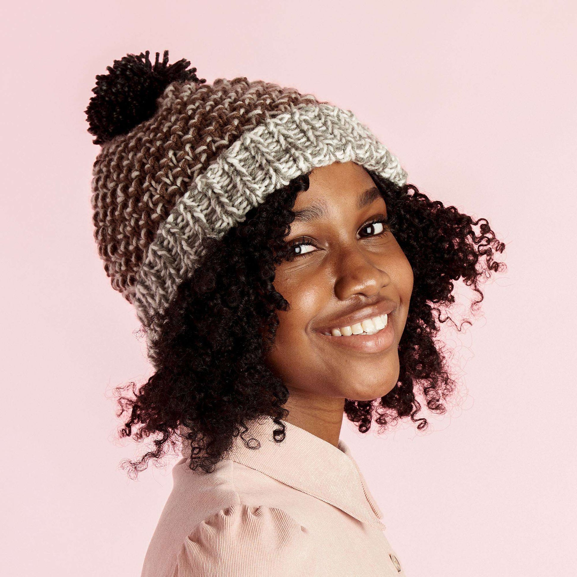 Free Easy Caron Double Strand Textured Hat Knitting Pattern ...