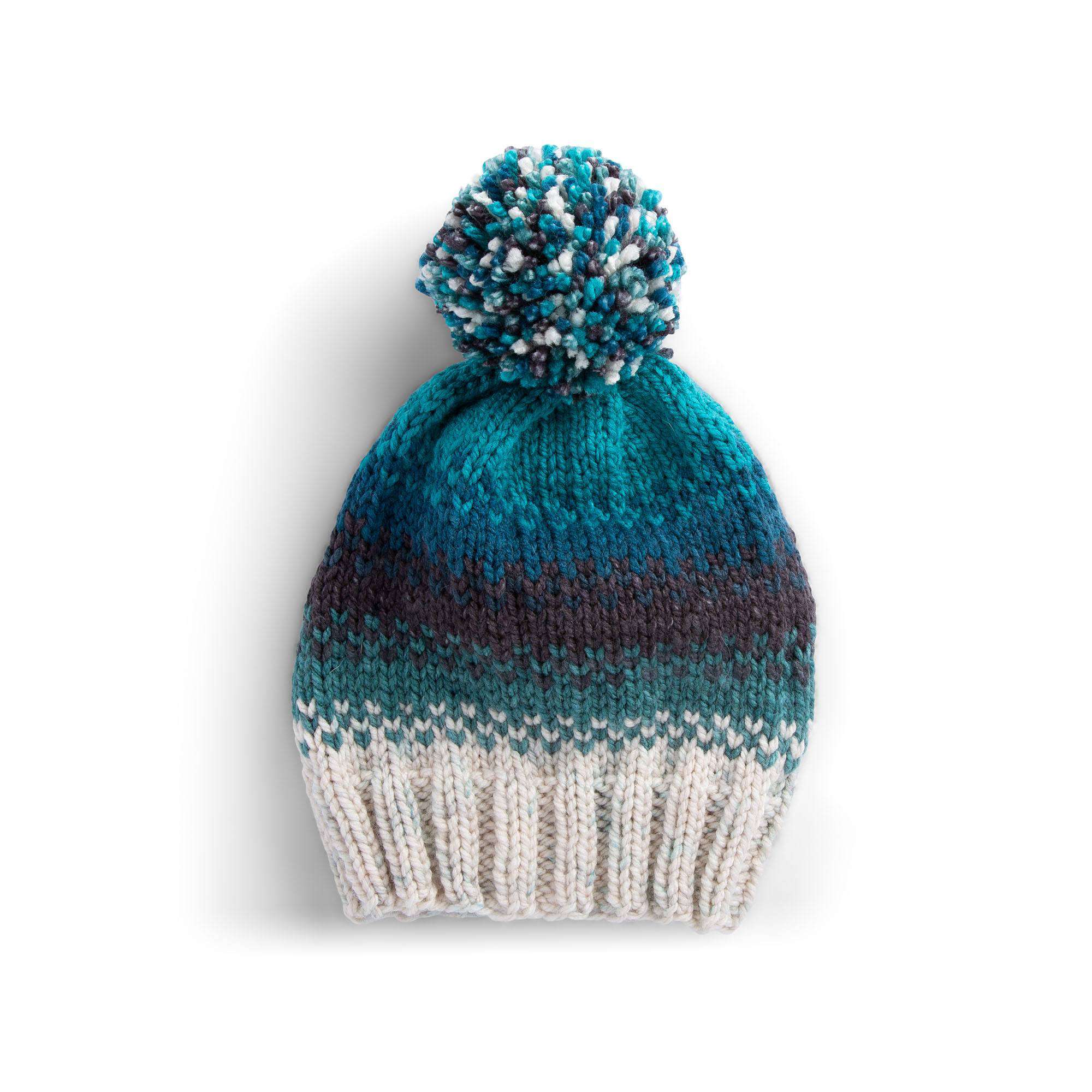 Free Easy Caron Fading Shades Hat Knitting Pattern | Yarnspirations