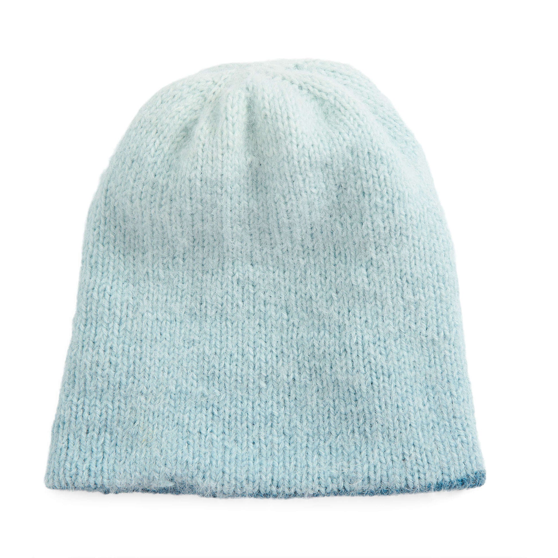 Free Easy Caron Inside Out Beanie Knitting Pattern | Yarnspirations