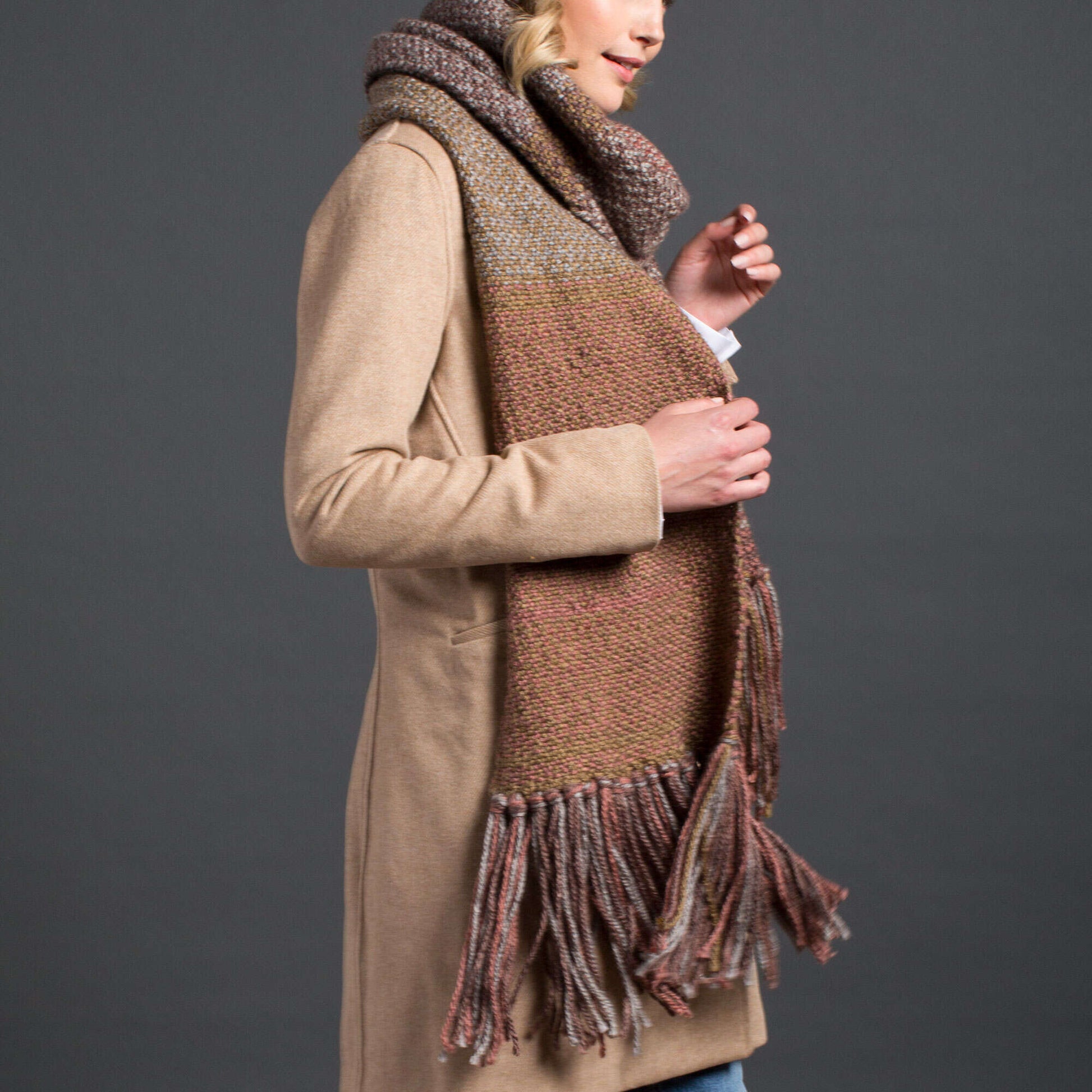 Free Caron Linen Stitch Scarf Knitting Pattern | Yarnspirations