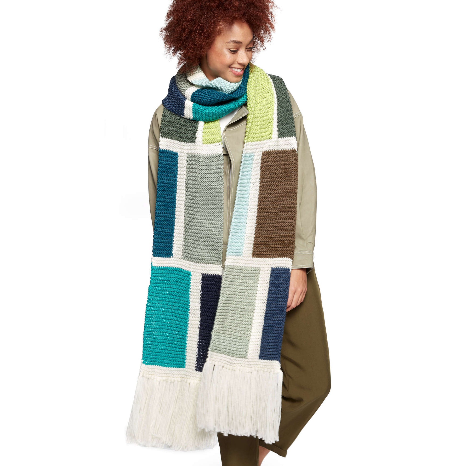 Free Easy Caron X Pantone Shifting Blocks Scarf Knitting Pattern ...