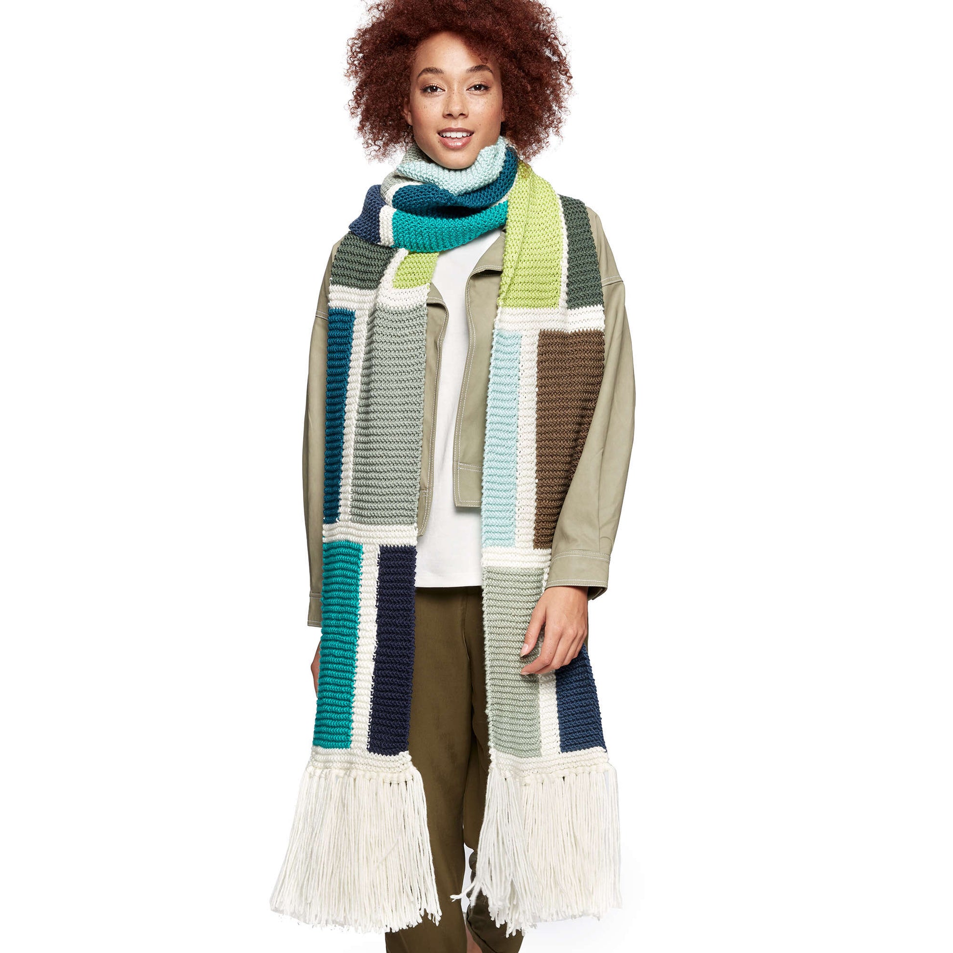 Free Easy Caron X Pantone Shifting Blocks Scarf Knitting Pattern ...