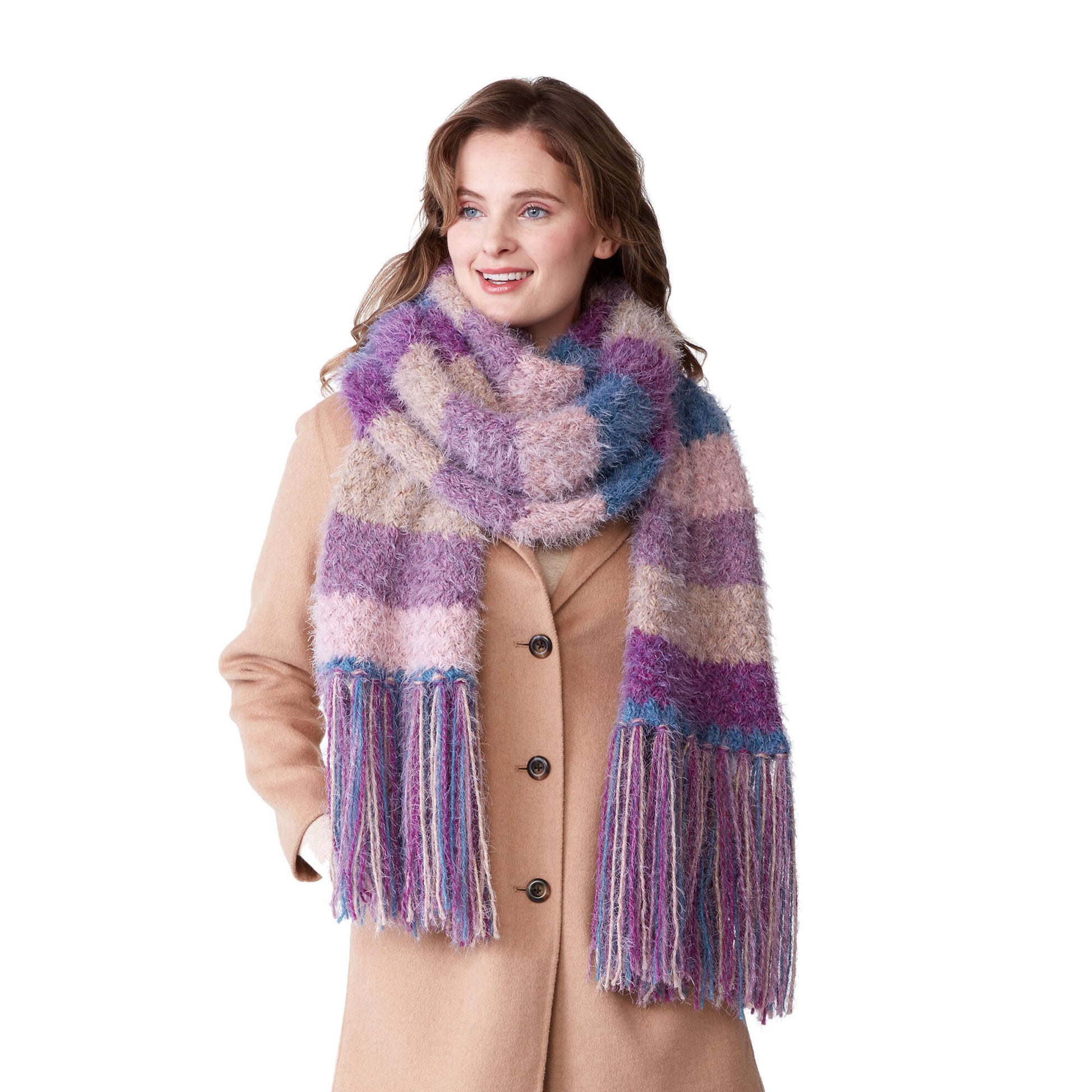 Free Easy Caron Criss Cross Scarf Knitting Pattern | Yarnspirations