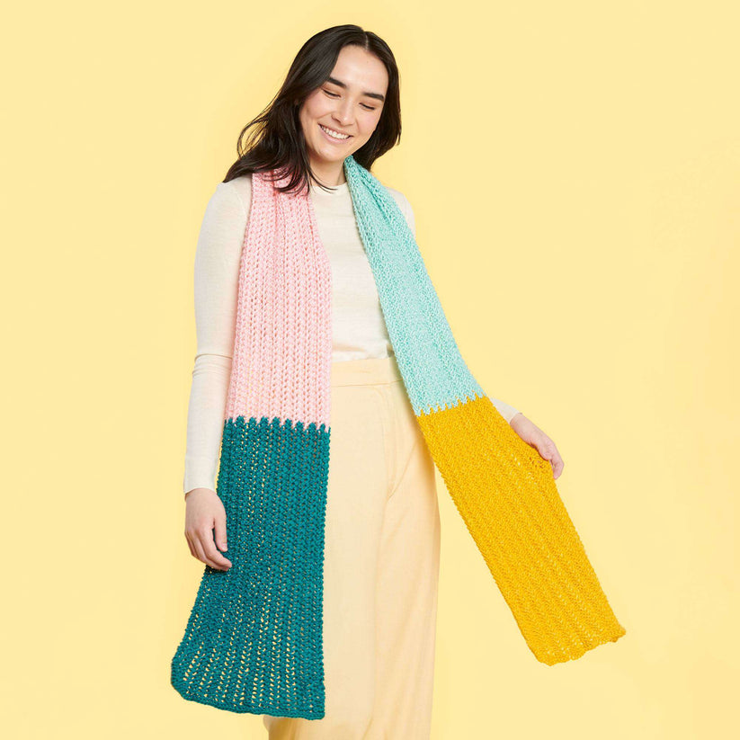 Free Beginner Caron Easy Lace Scarf Knitting Pattern | Yarnspirations