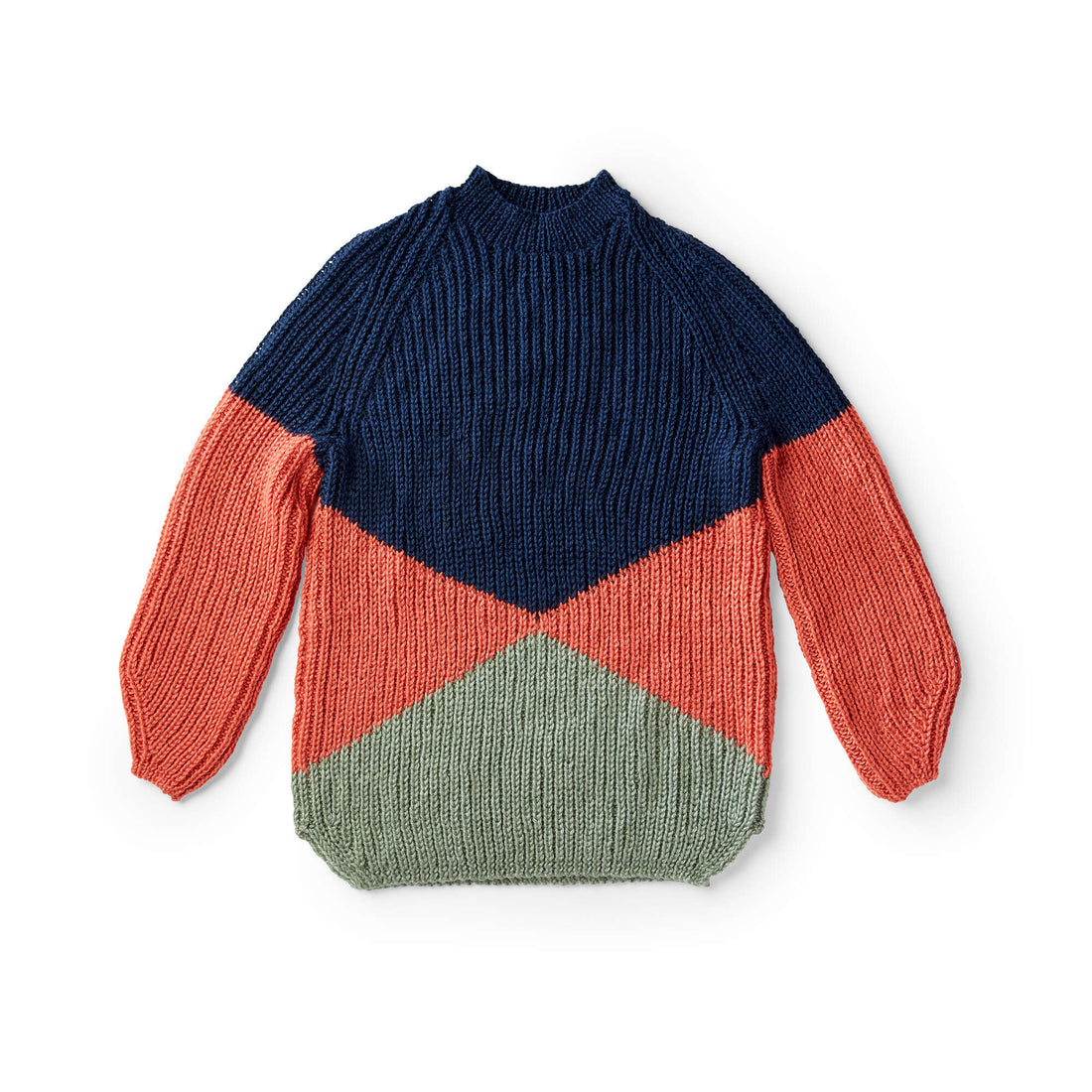 Free Caron Bold Angles Knit Pullover Pattern | Yarnspirations