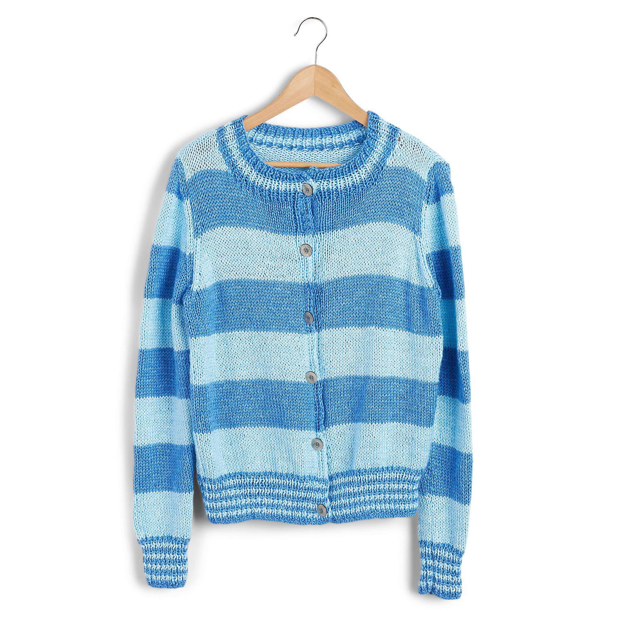 Free Caron Go-To Striped Cardigan Knitting Pattern | Yarnspirations