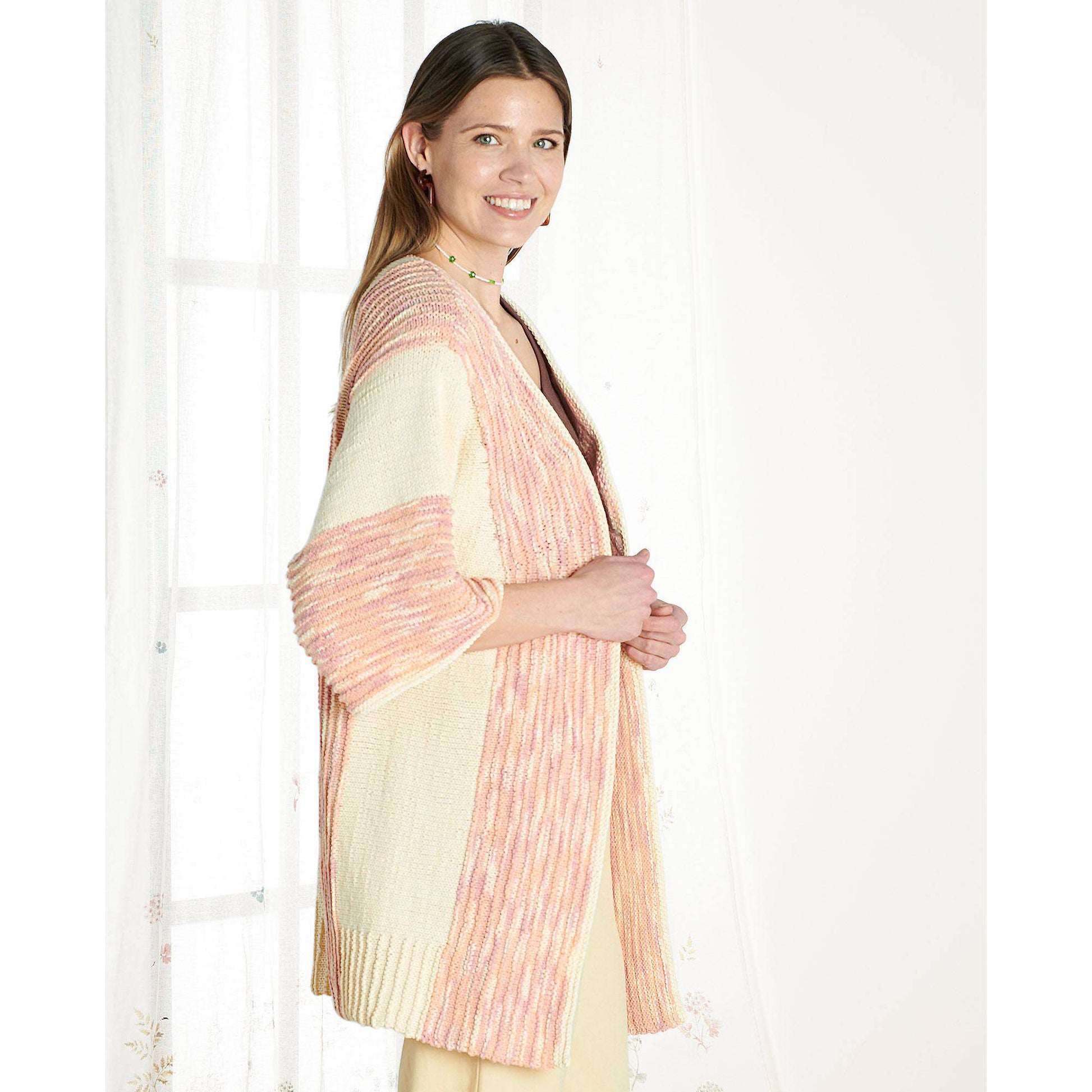 Free Easy Caron Longline Cardigan Knitting Pattern | Yarnspirations