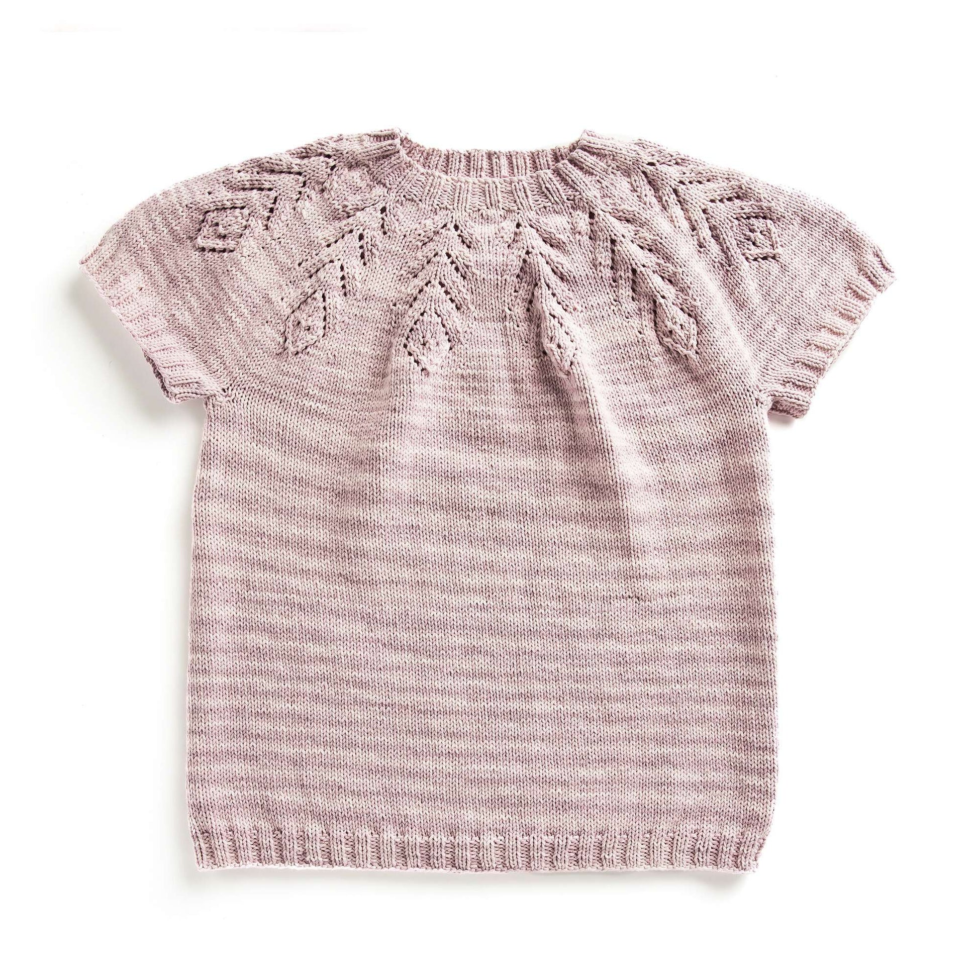 Free Caron Lace Yoke Tee Knitting Pattern | Yarnspirations