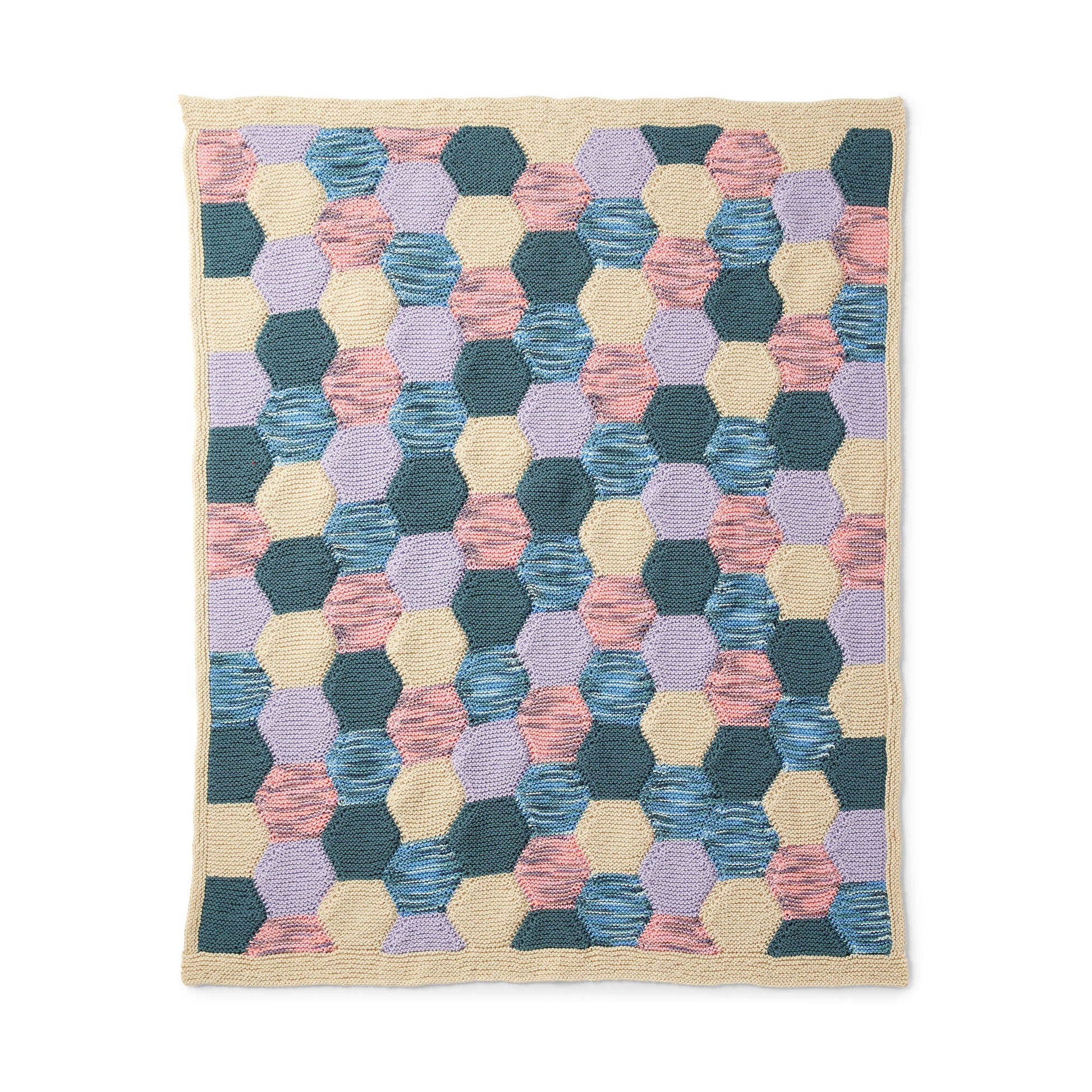 Free Caron Spring Quilt Blanket Knitting Pattern | Yarnspirations