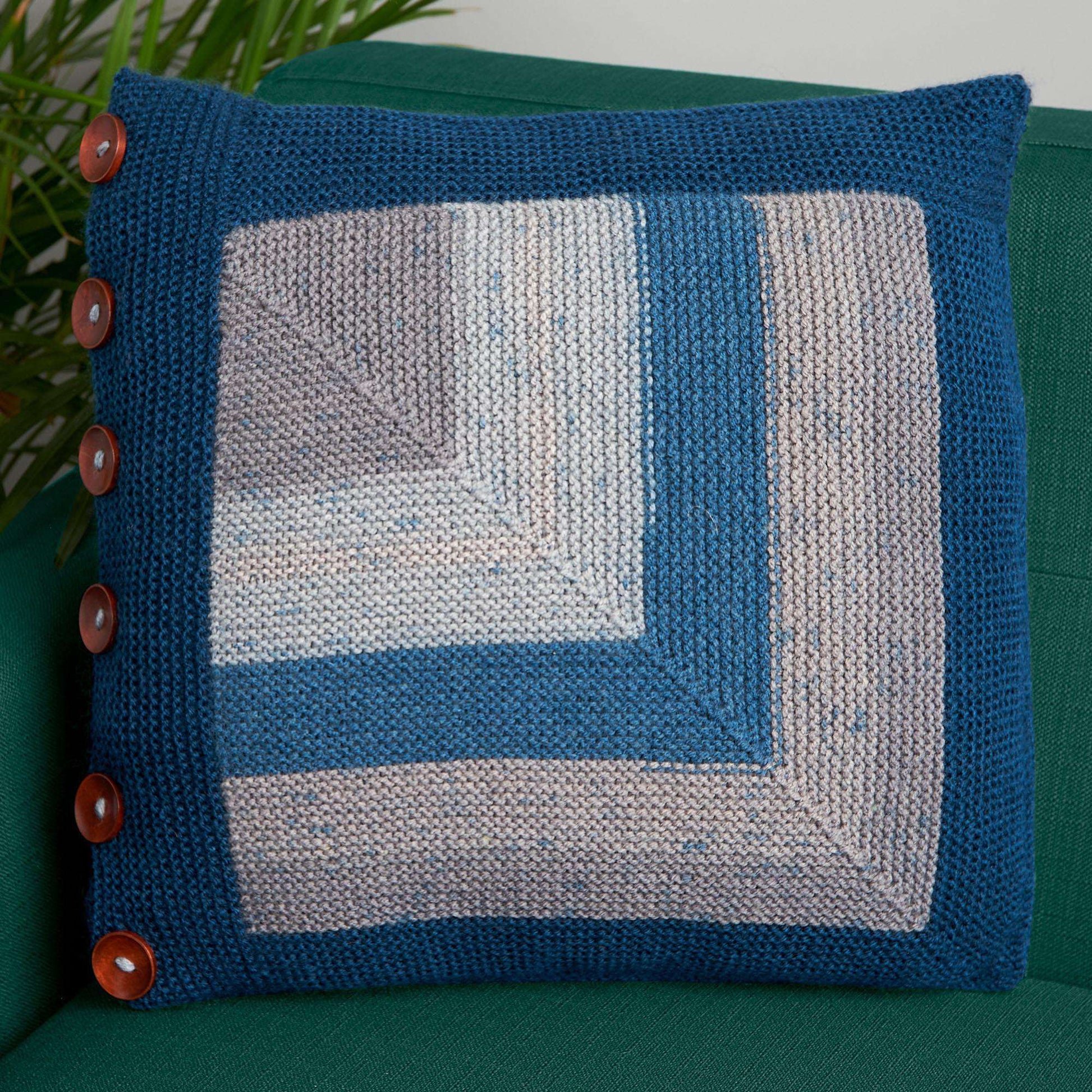 Caron Bold Mitered Stripes Knit Pillow | Yarnspirations