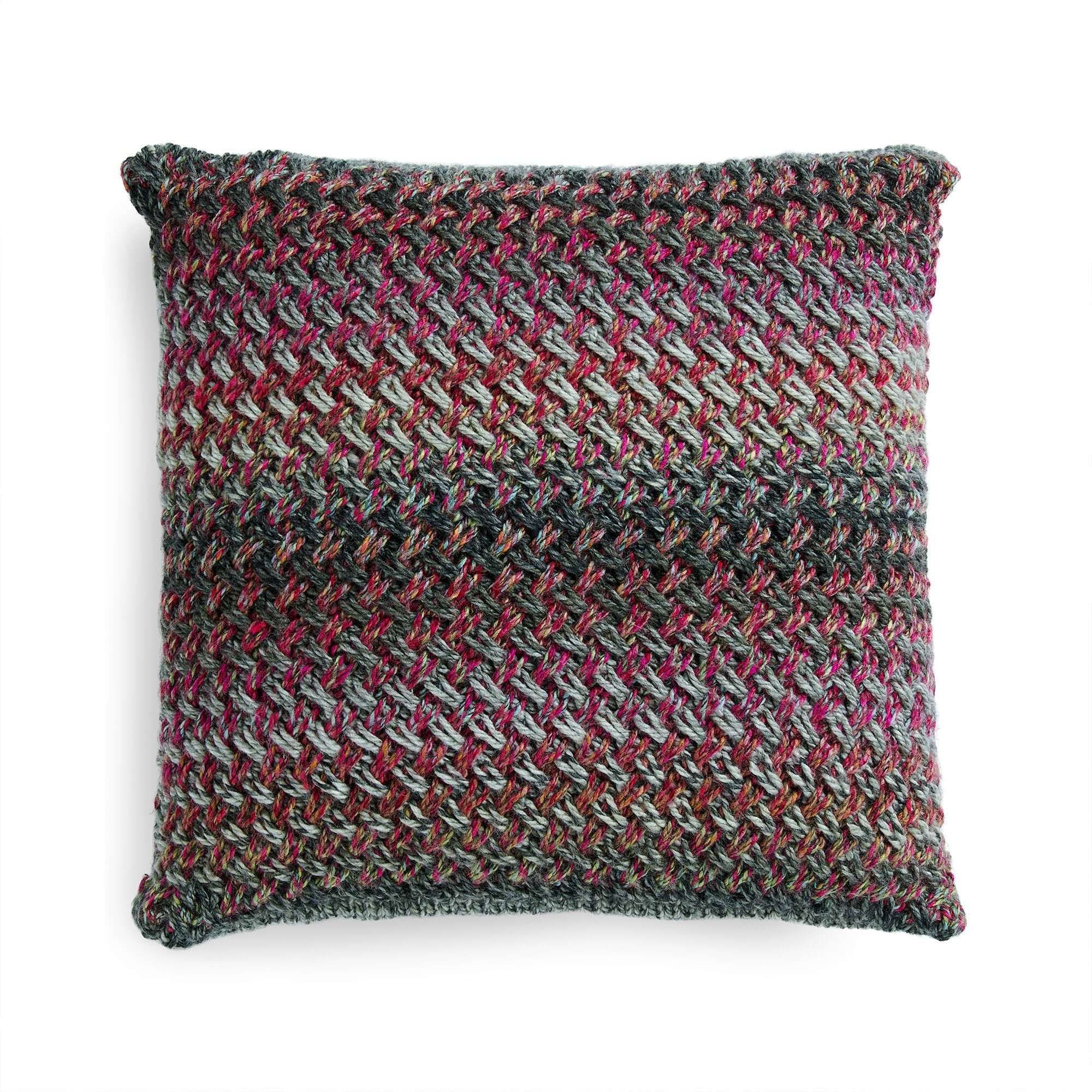 Free Caron Lively Lattice Pillow Knitting Pattern | Yarnspirations