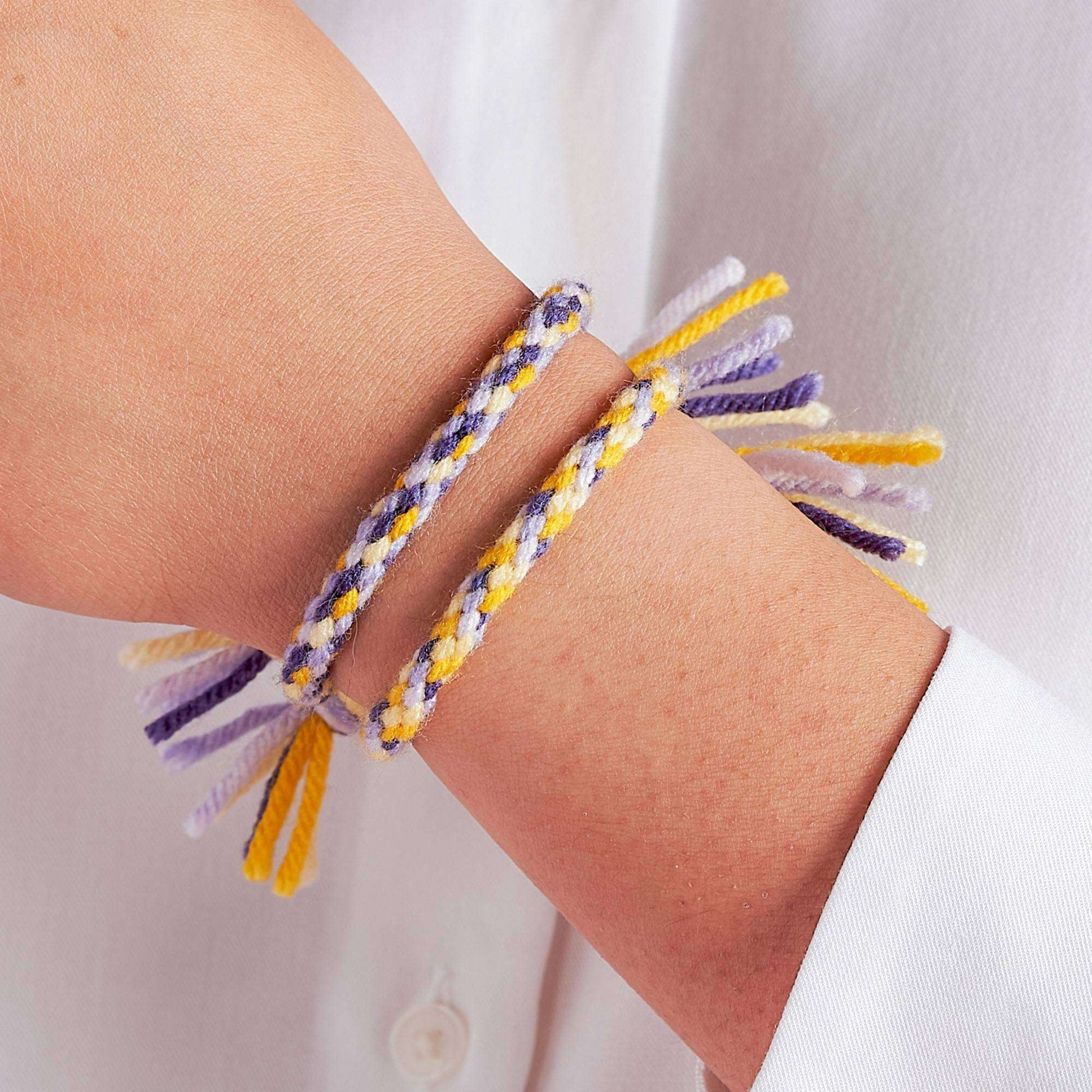 Free Beginner Caron Best of Friends Loom Bracelet Craft Pattern ...