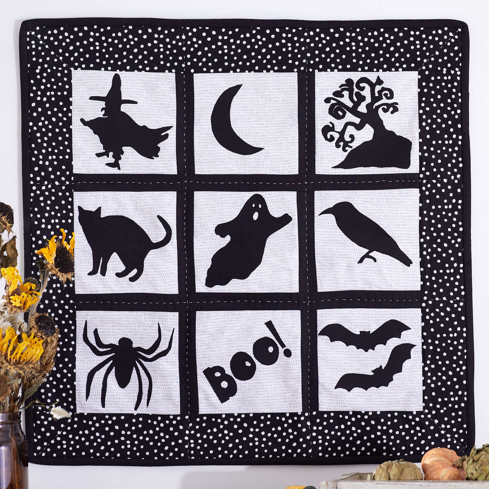 Free Coats & Clark Halloween Silhouette Quilt Sewing Pattern ...