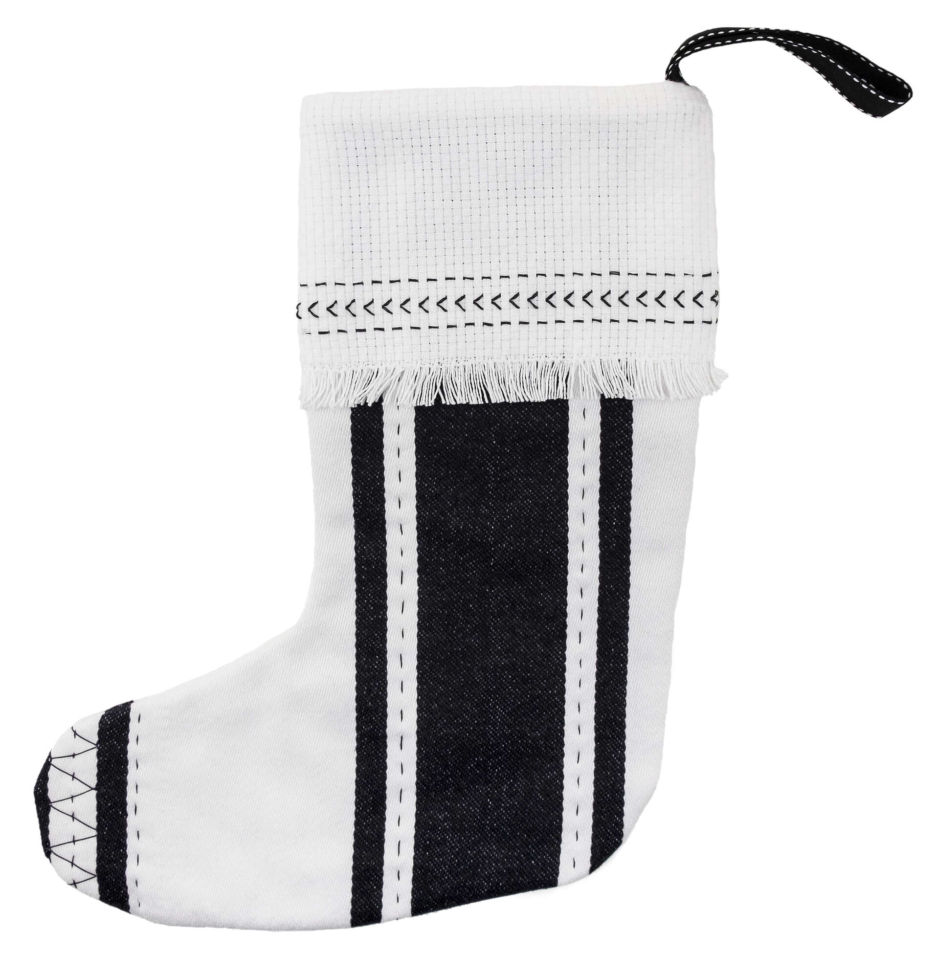 Free Coats & Clark Stocking In Black & White Sewing Pattern ...