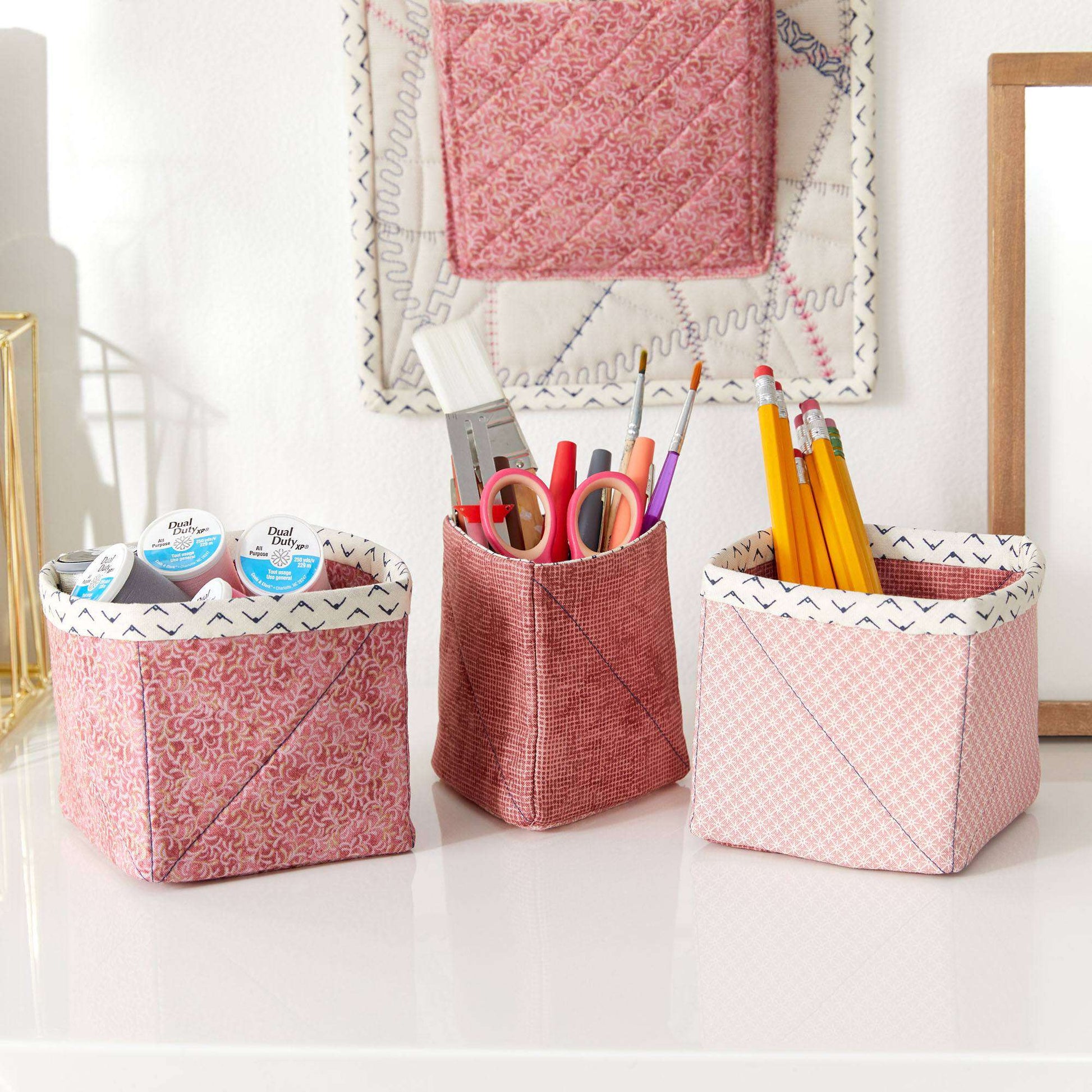 Free Coats & Clark Geometric Desk Accessories Sewing Pattern ...