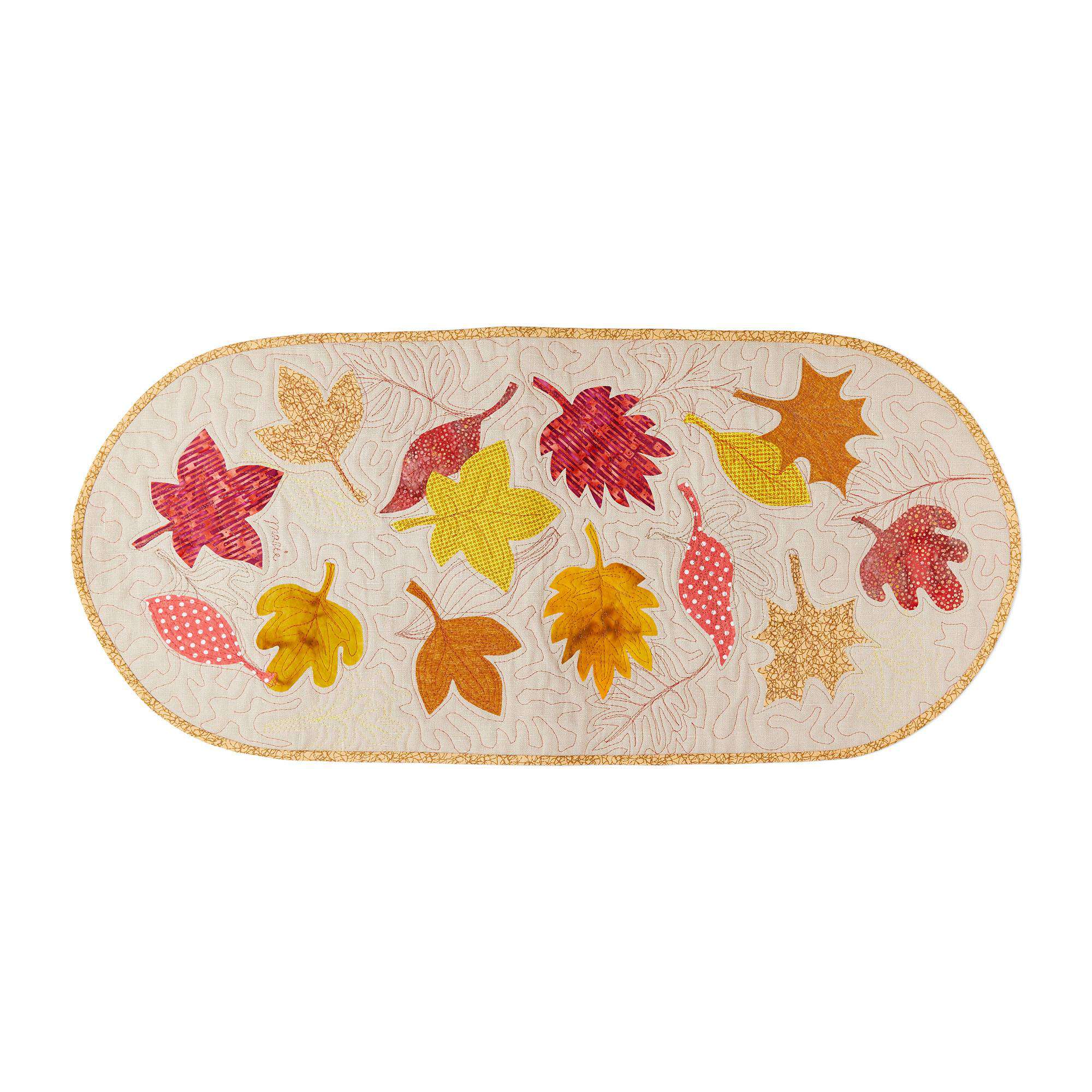 Free Coats & Clark Autumn Leaf Table Runner Sewing Pattern | Yarnspirations