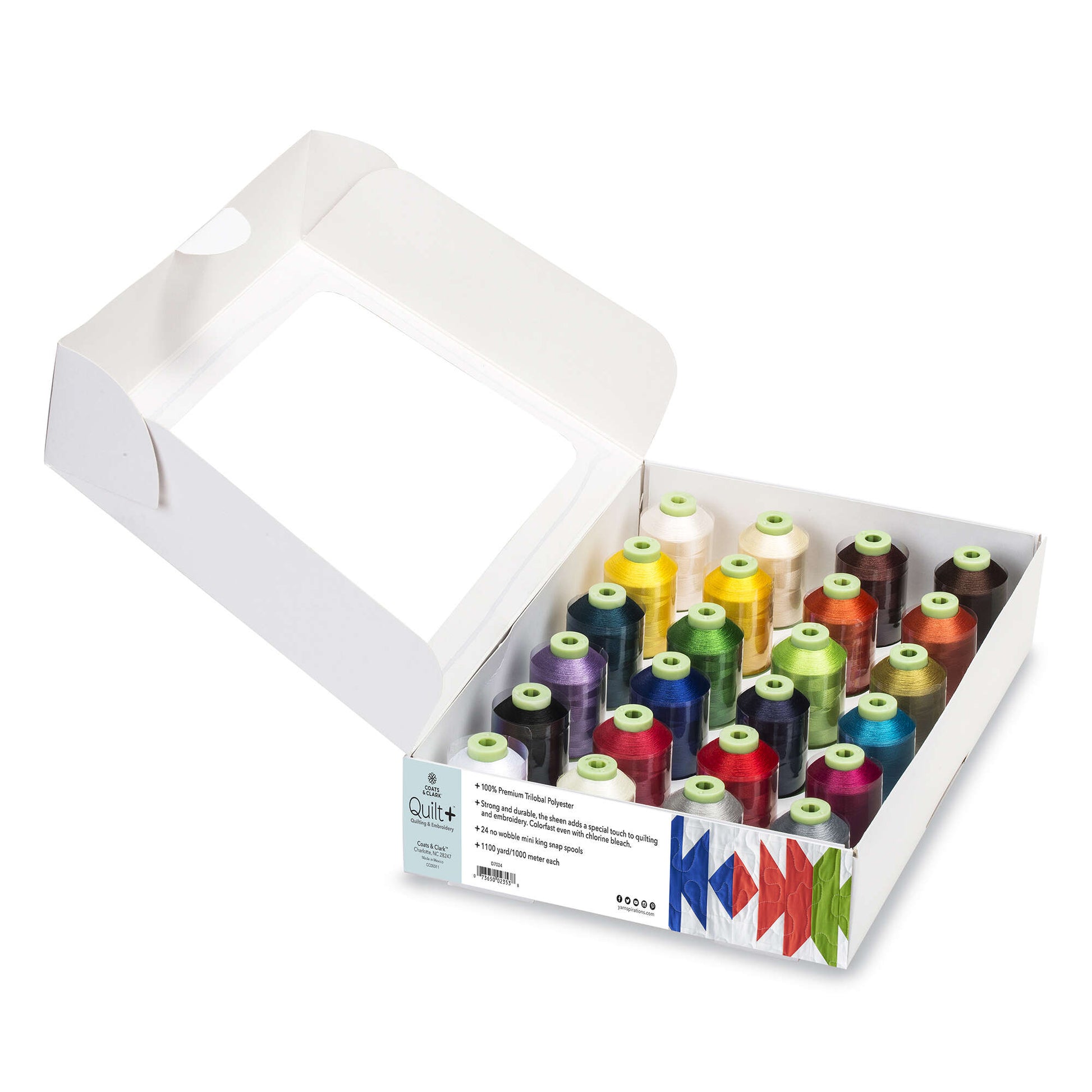 Coats & Clark Quilt + Quilting & Embroidery Thread with Storage Box ...