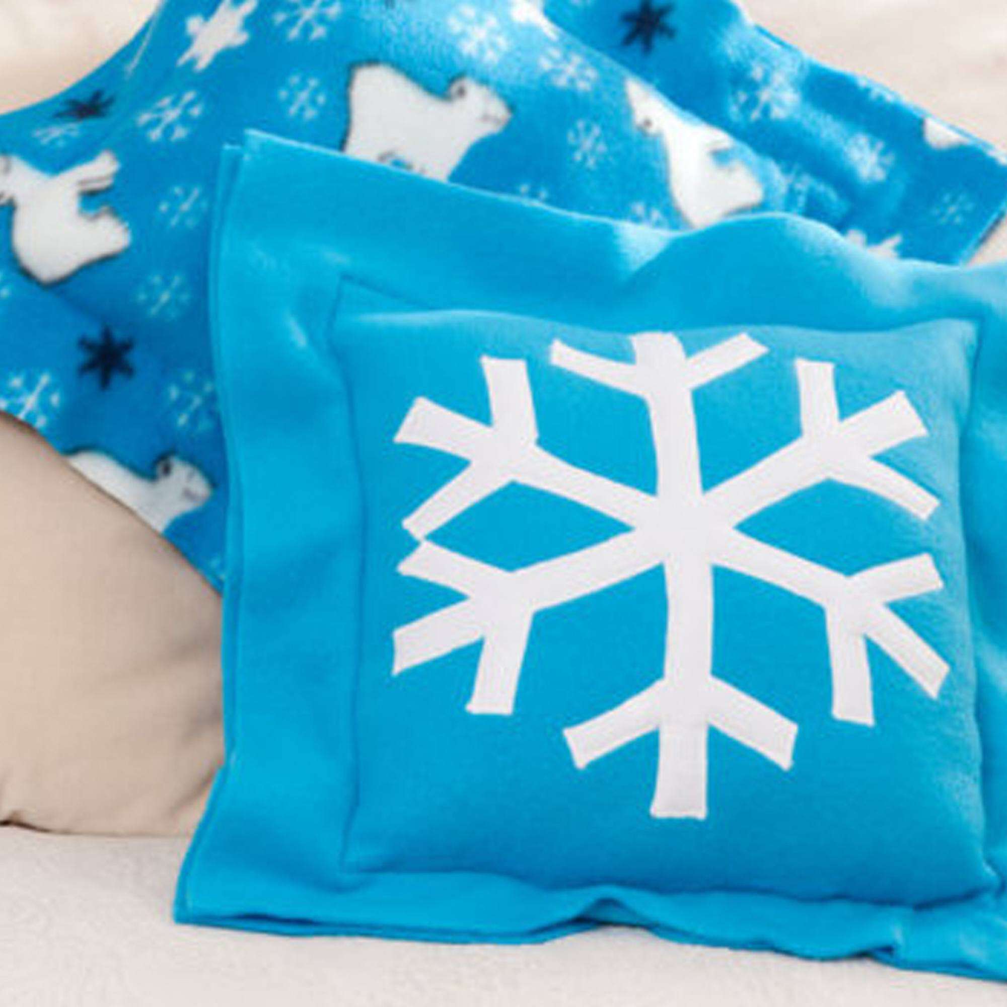 Free Coats & Clark Snowflake Fleece Pillow Sewing Pattern | Yarnspirations