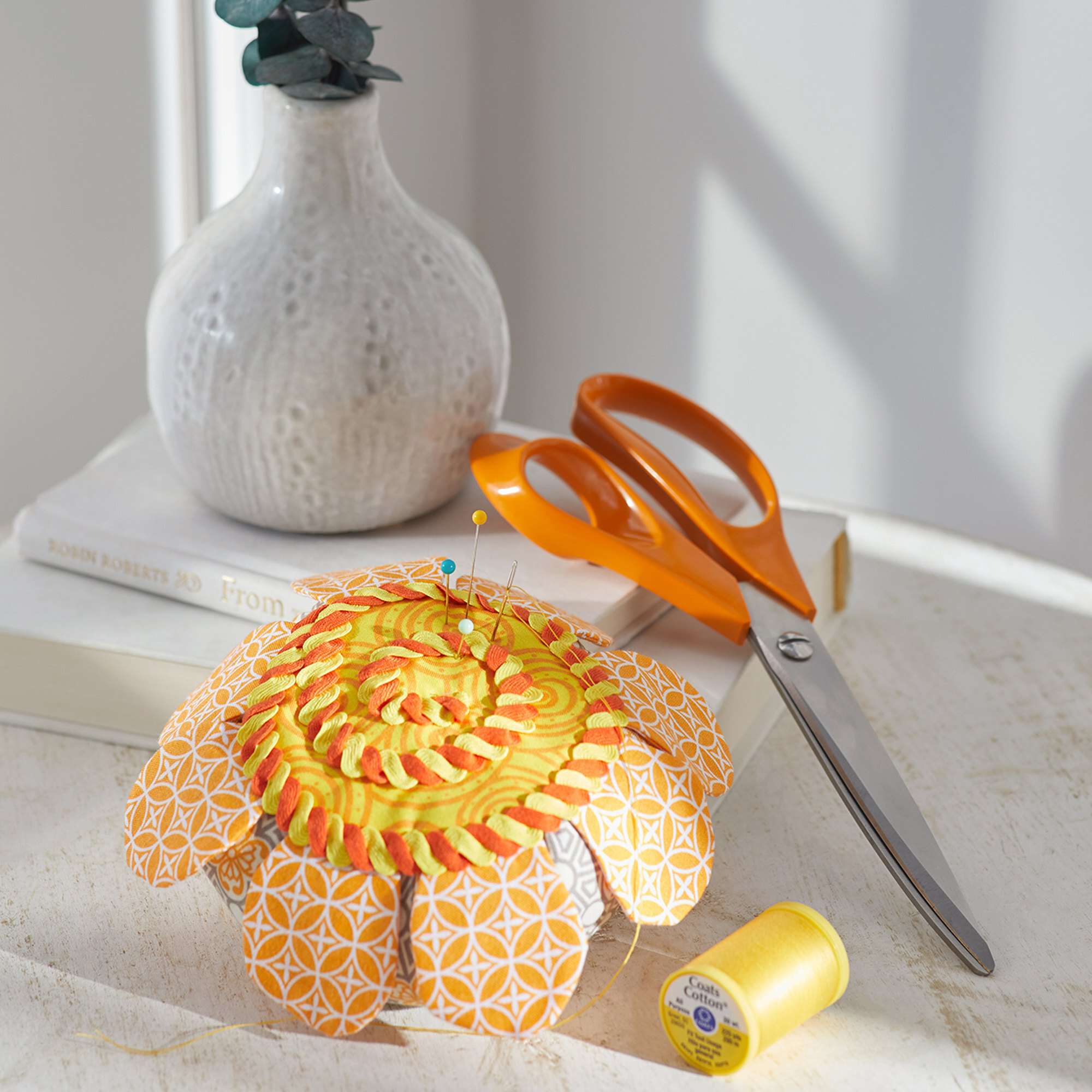 Free Easy Coats & Clark Flower Power Pincushion Sewing Pattern ...