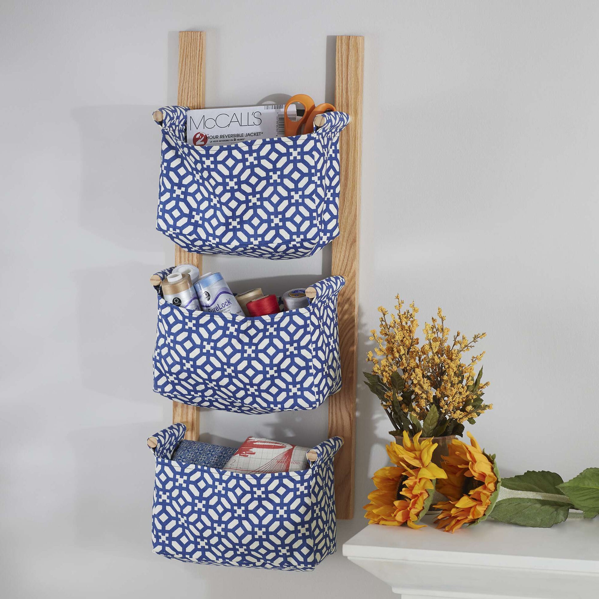Free Easy Coats & Clark Wall Storage Bin Trio Sewing Pattern ...
