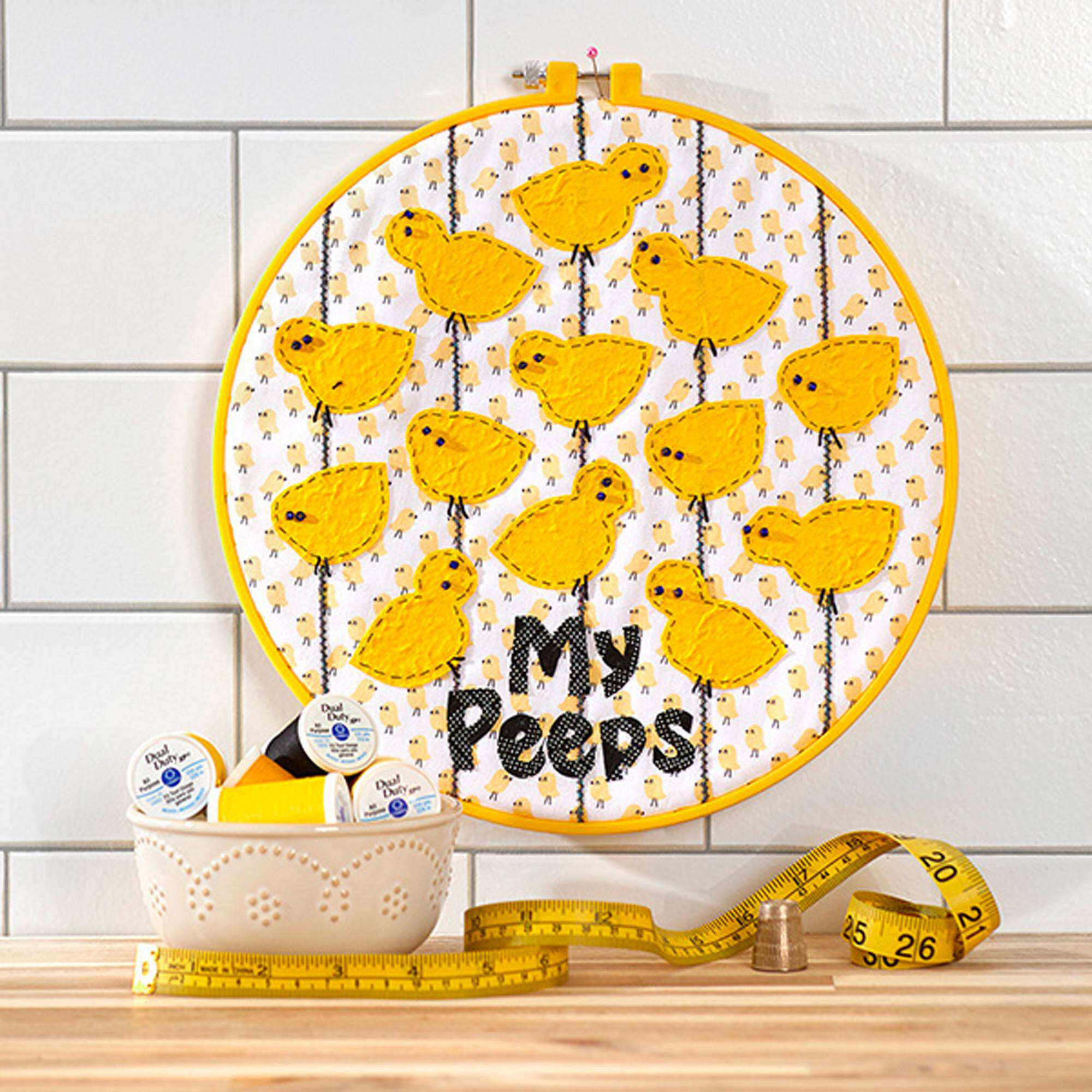 Free Beginner Coats & Clark My Peeps Wall Hanging Sewing Pattern ...