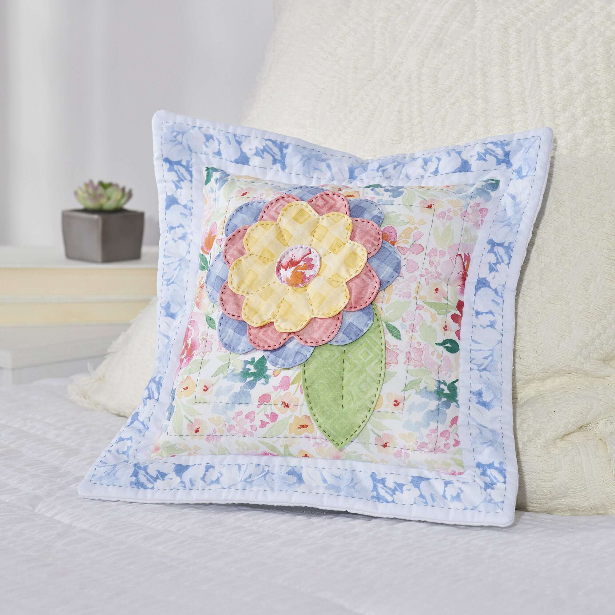 Free Coats & Clark Flower Petal Pillow- 3-dimensional Sewing Pattern ...