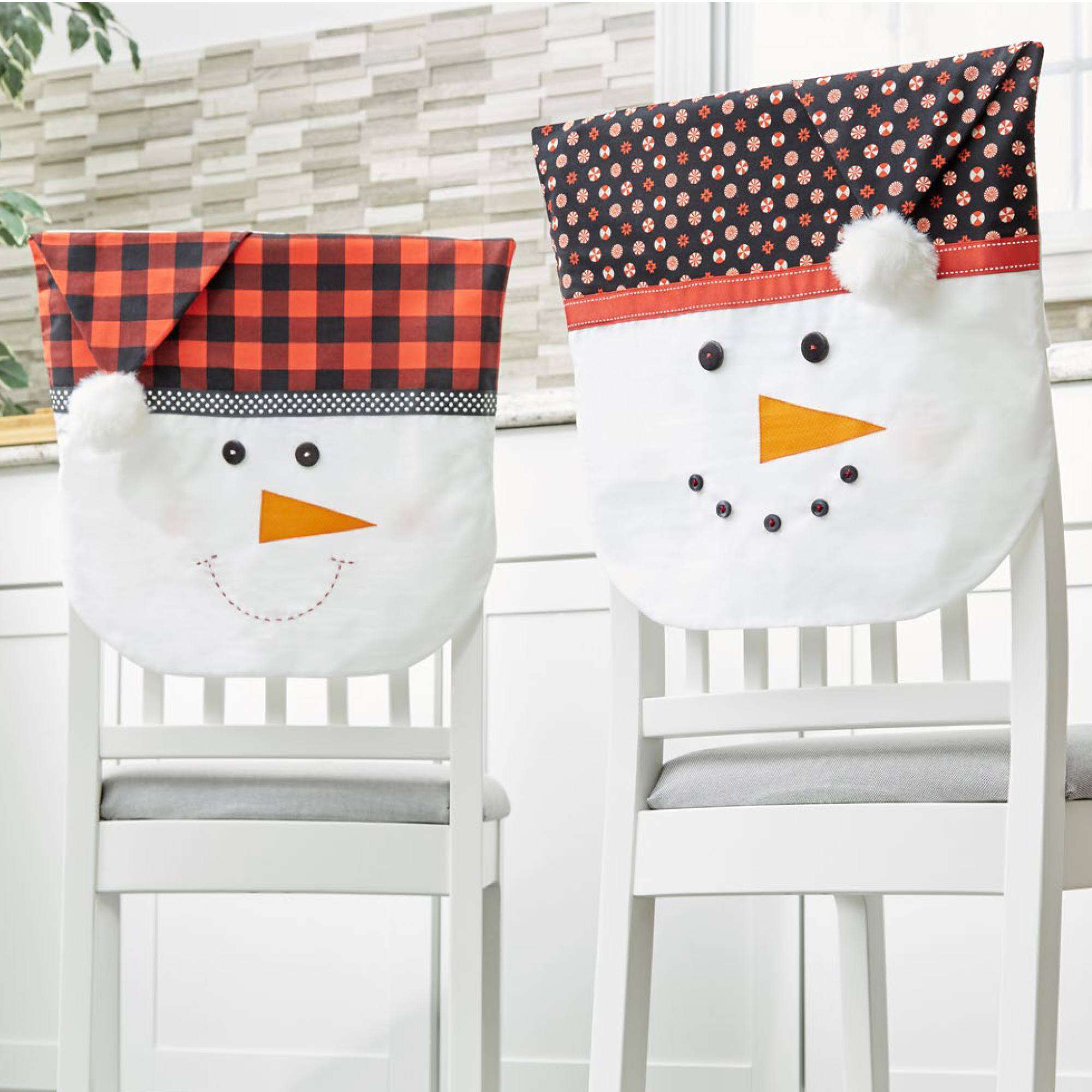 Free Easy Coats & Clark Snowmen Chair Back Covers Sewing Pattern ...