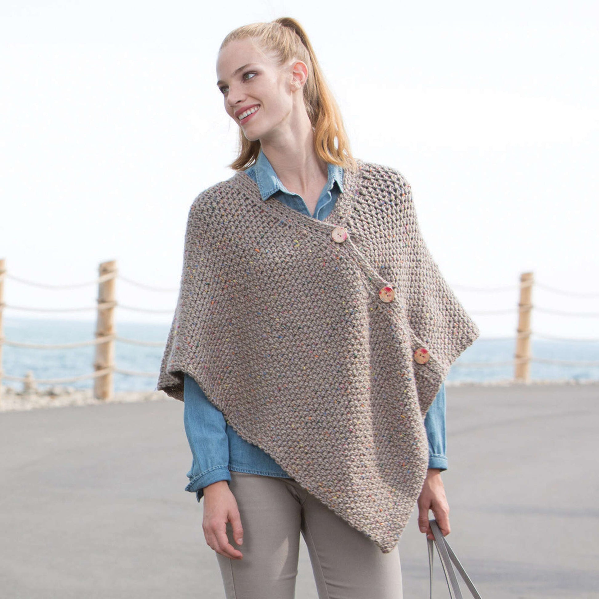 Free Beginner Patons Poncho Crochet Pattern | Yarnspirations